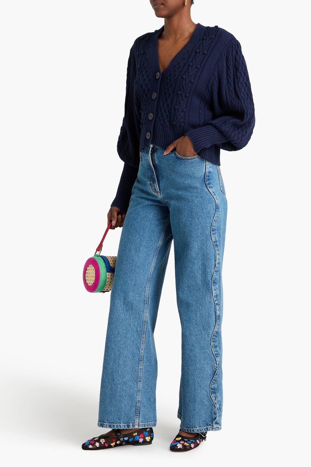 FARM RIO High-rise wide-leg jeans | THE OUTNET
