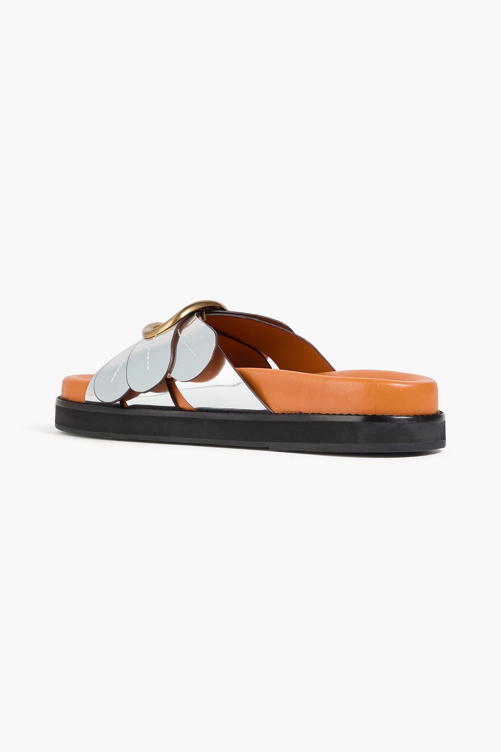 FARM RIO Embellished mirrored-leather sandals | THE OUTNET