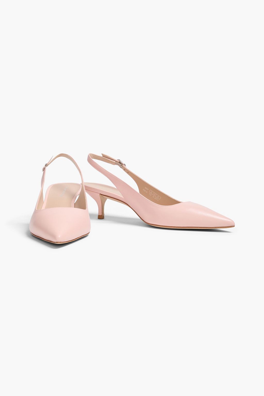 STUART WEITZMAN Leigh 50 leather slingback pumps | THE OUTNET