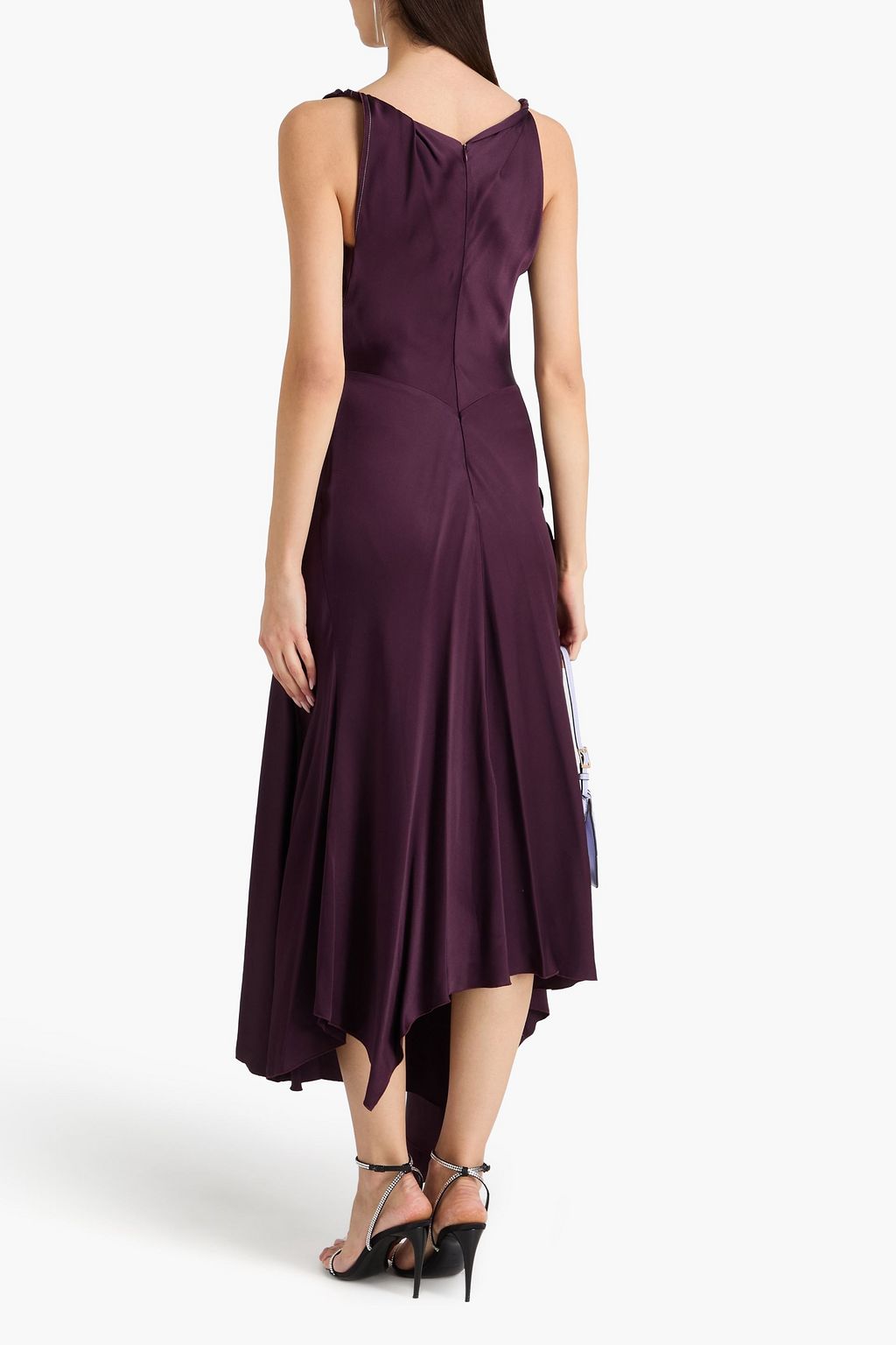 VICTORIA BECKHAM Draped satin-crepe maxi dress | THE OUTNET