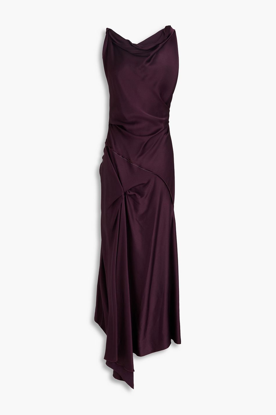 VICTORIA BECKHAM Draped satin-crepe maxi dress | THE OUTNET