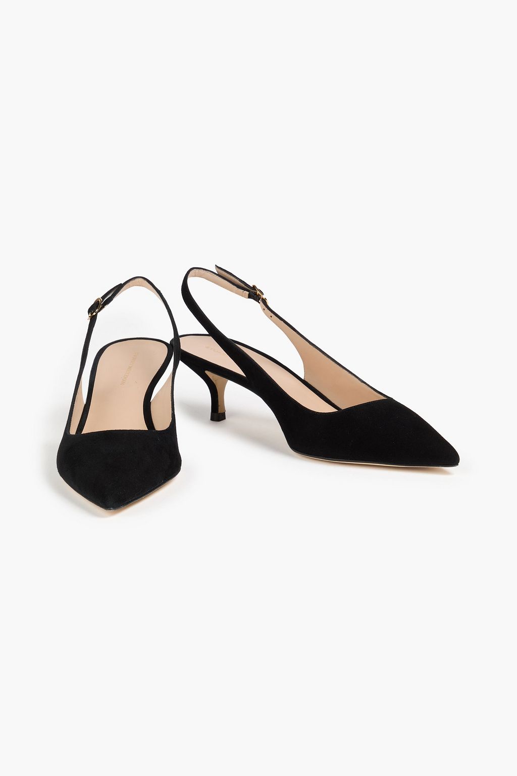 STUART WEITZMAN Leigh 50 suede slingback pumps | THE OUTNET