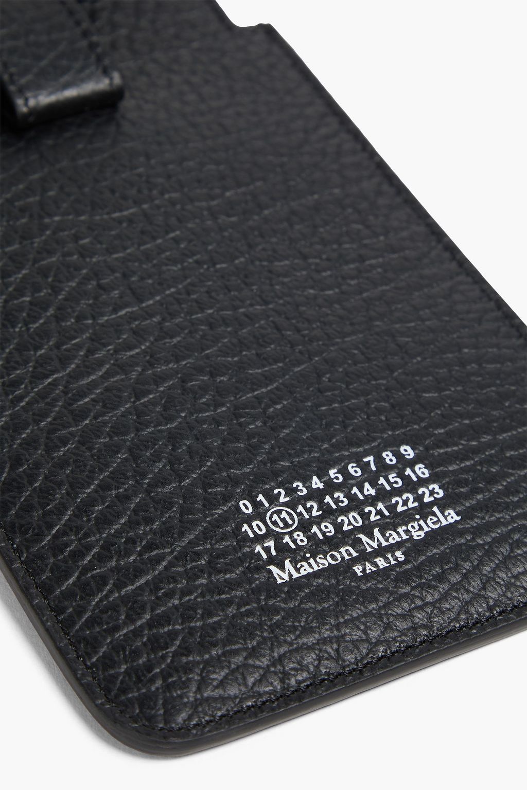 MAISON MARGIELA Pebbled-leather phone case | THE OUTNET