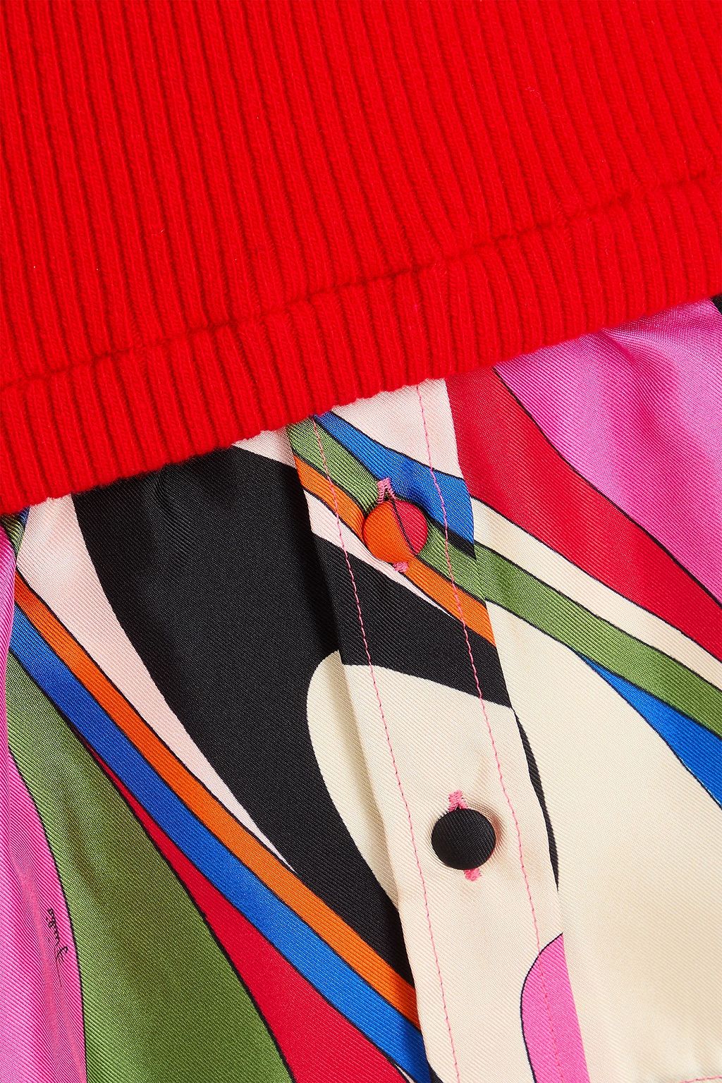 PUCCI Twill-paneled ribbed wool-blend turtleneck sweater | THE OUTNET