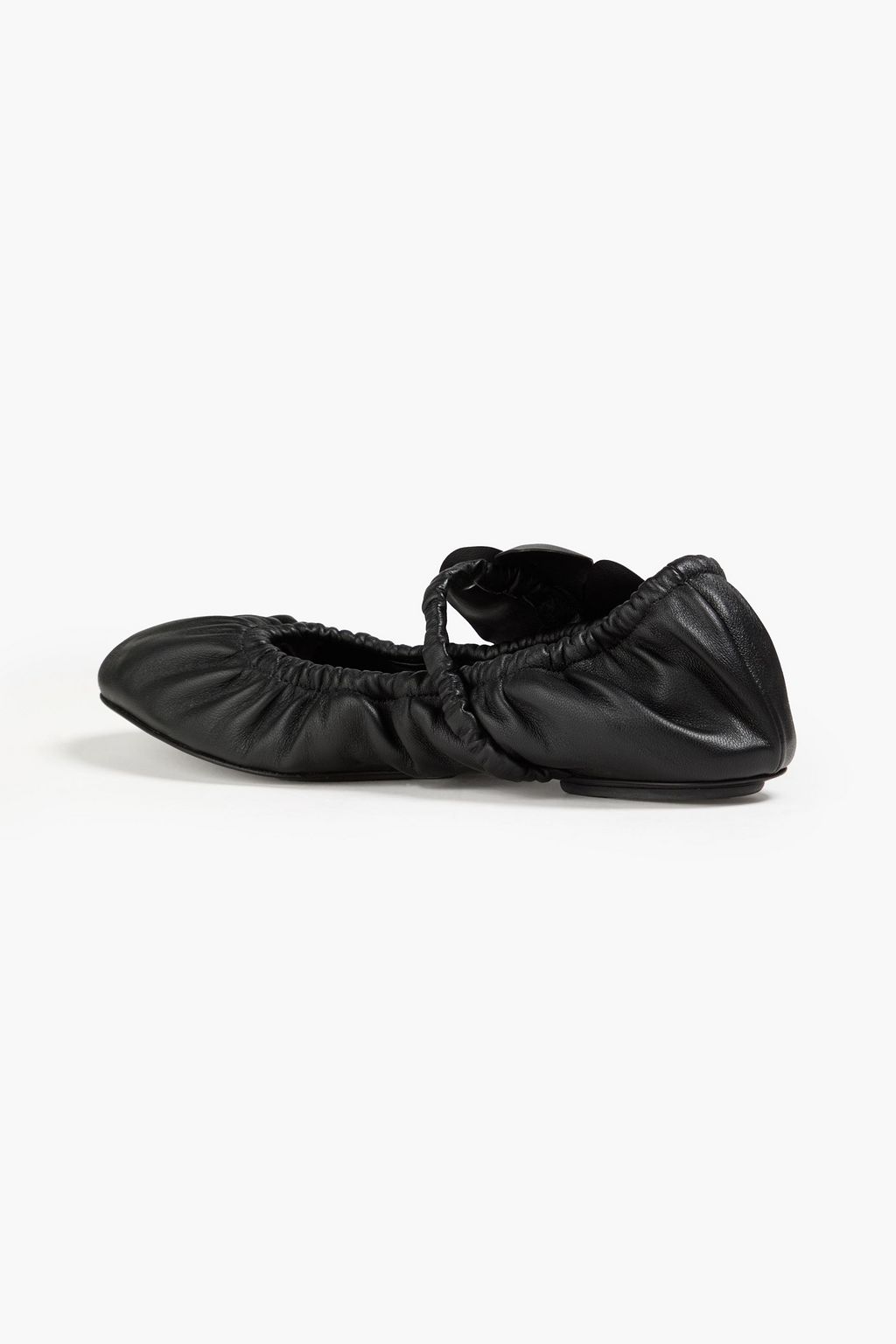 ZIMMERMANN Orchid floral-appliquéd leather ballet flats | THE OUTNET