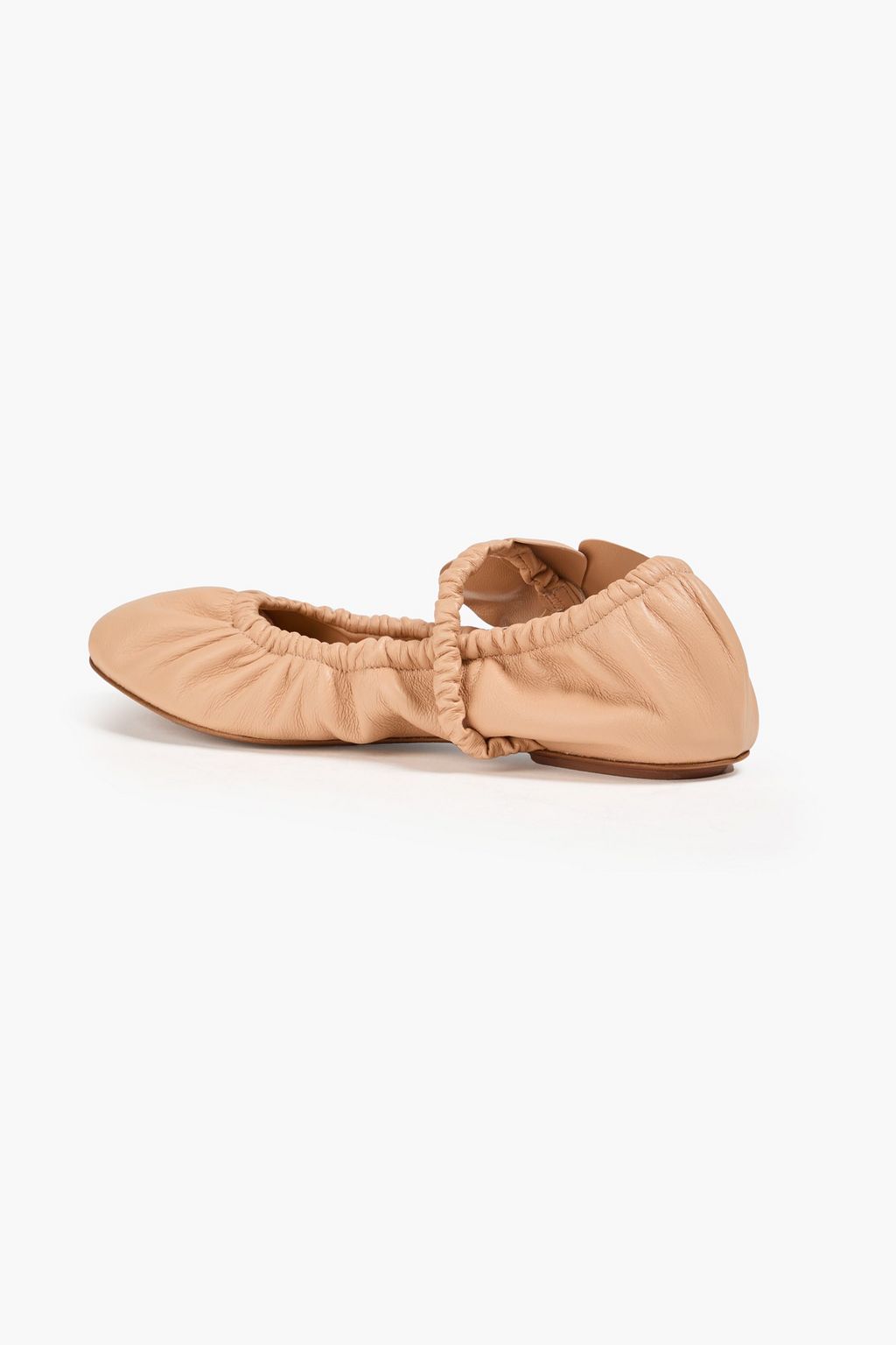 ZIMMERMANN Orchid floral-appliquéd leather ballet flats | THE OUTNET