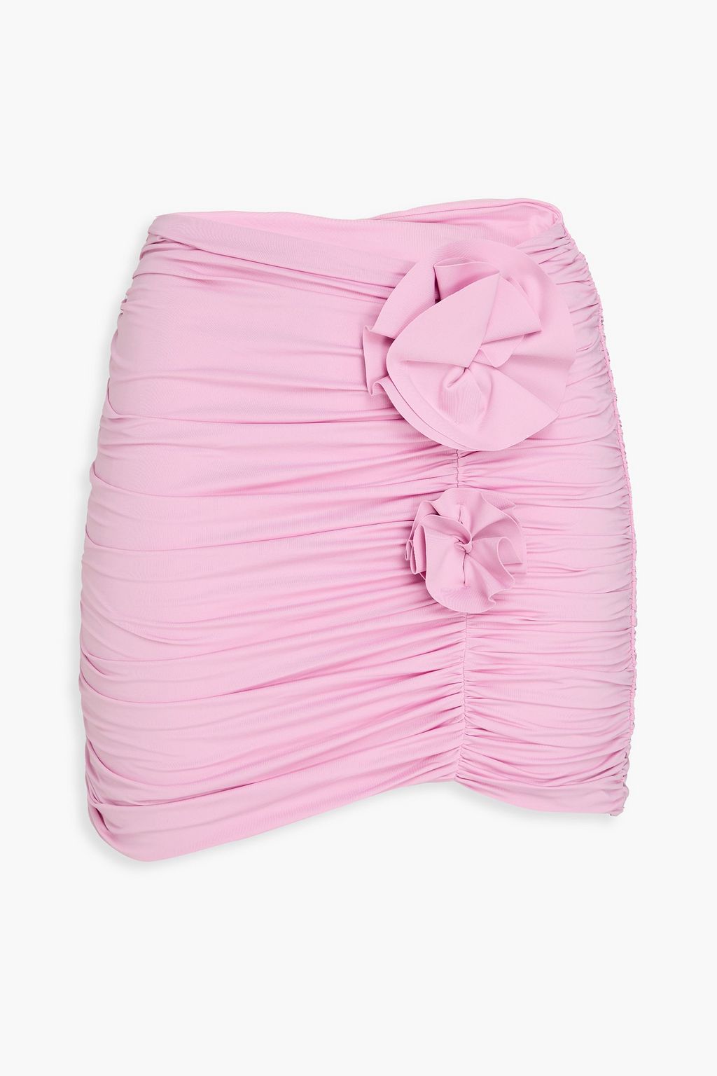 MAYGEL CORONEL Margua floral-appliquéd stretch-jersey mini skirt | THE ...