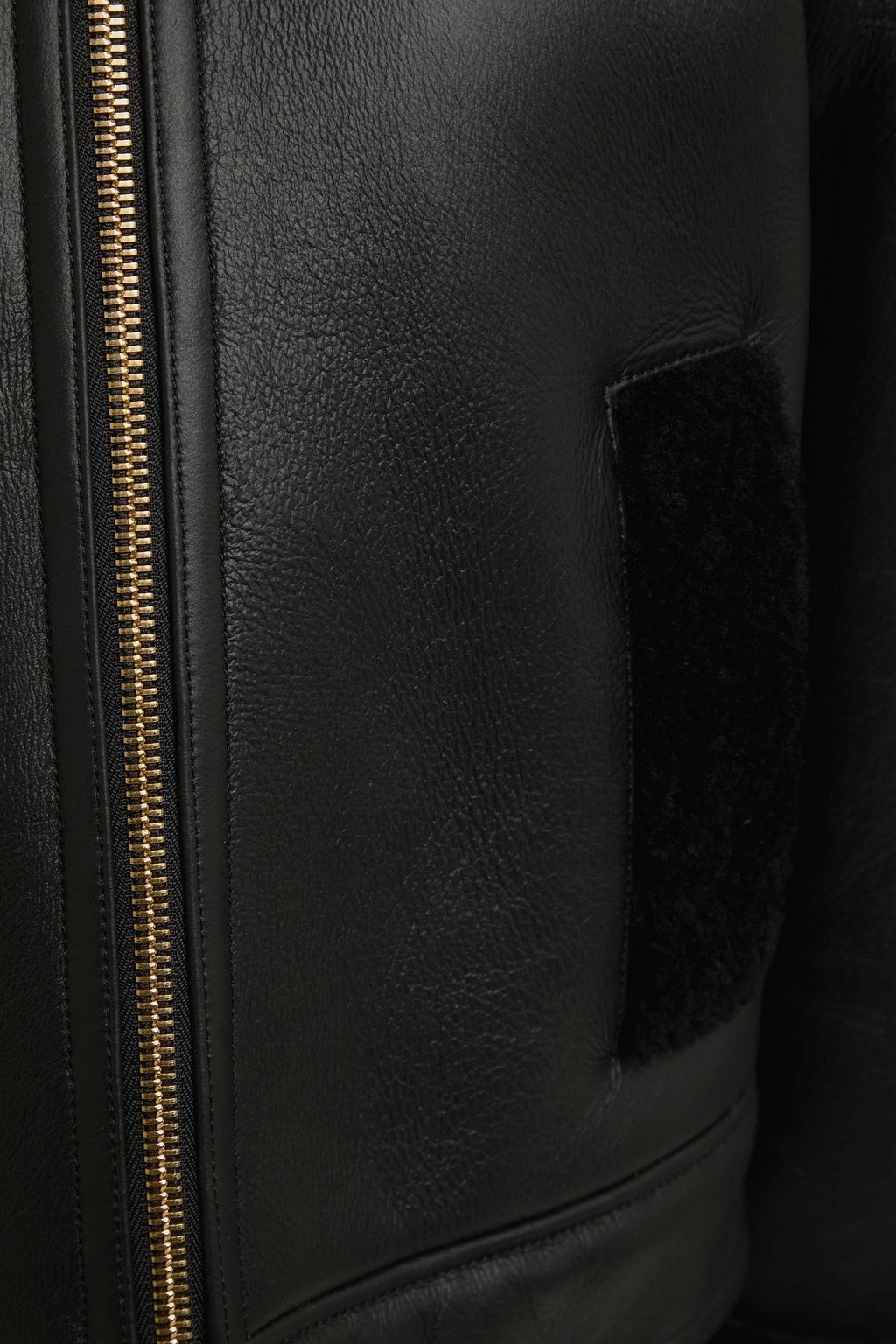 BALLY Shearling-trimmed leather jacket | THE OUTNET
