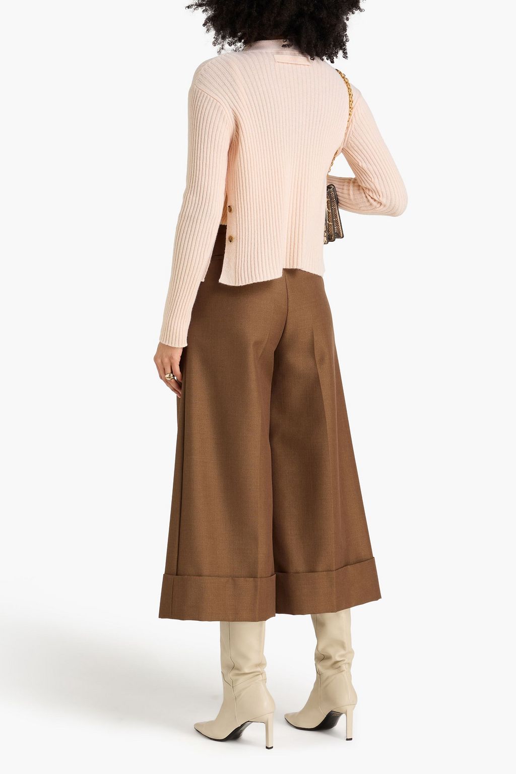 VICTORIA BECKHAM Ribbed wool and cashmere-blend cardigan | THE OUTNET