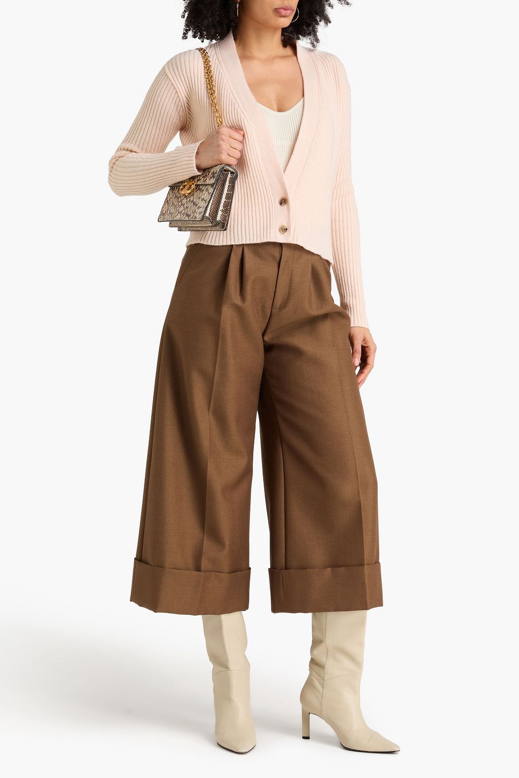 VICTORIA BECKHAM Ribbed wool and cashmere-blend cardigan | THE OUTNET