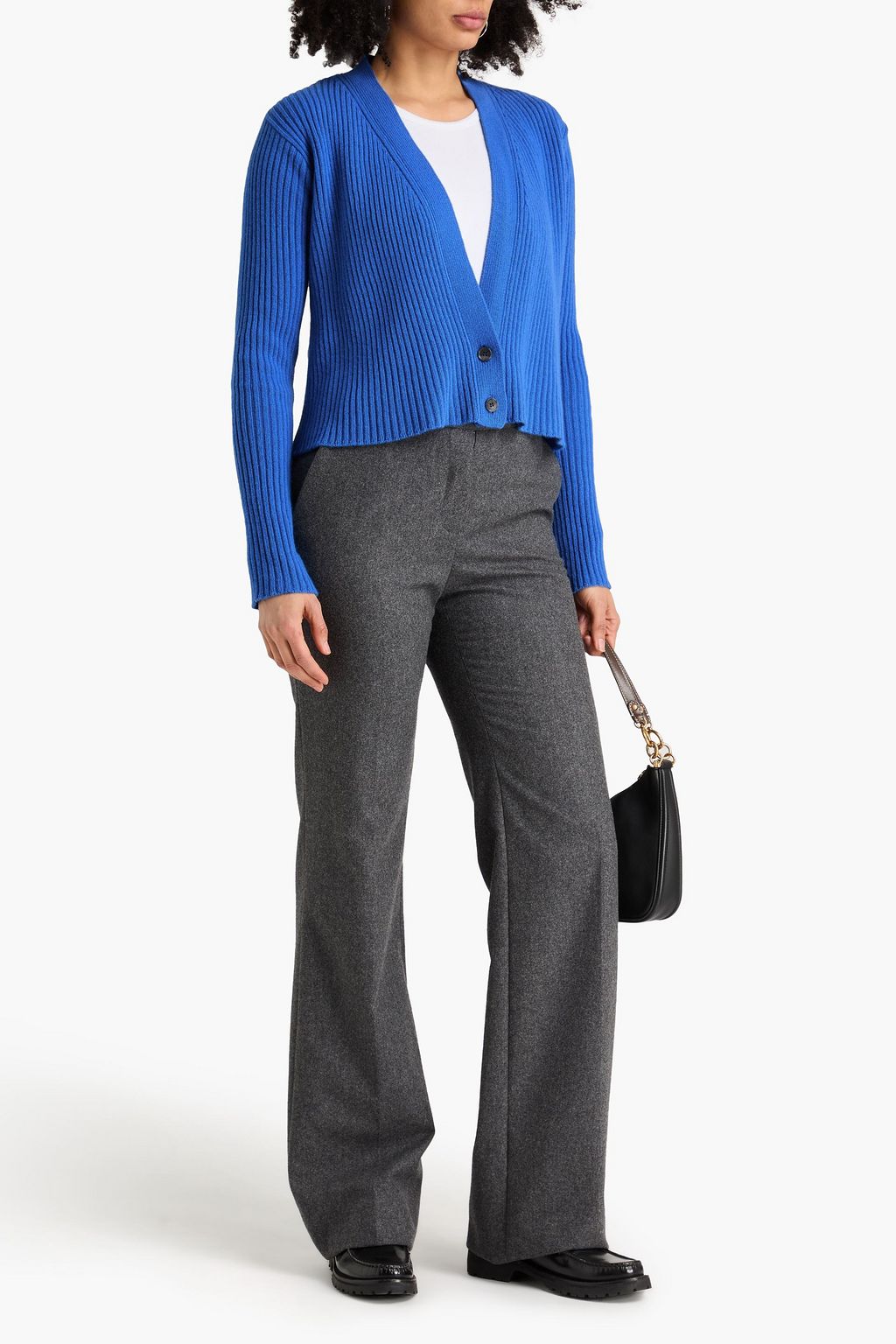 VICTORIA BECKHAM Ribbed wool and cashmere-blend cardigan | THE OUTNET