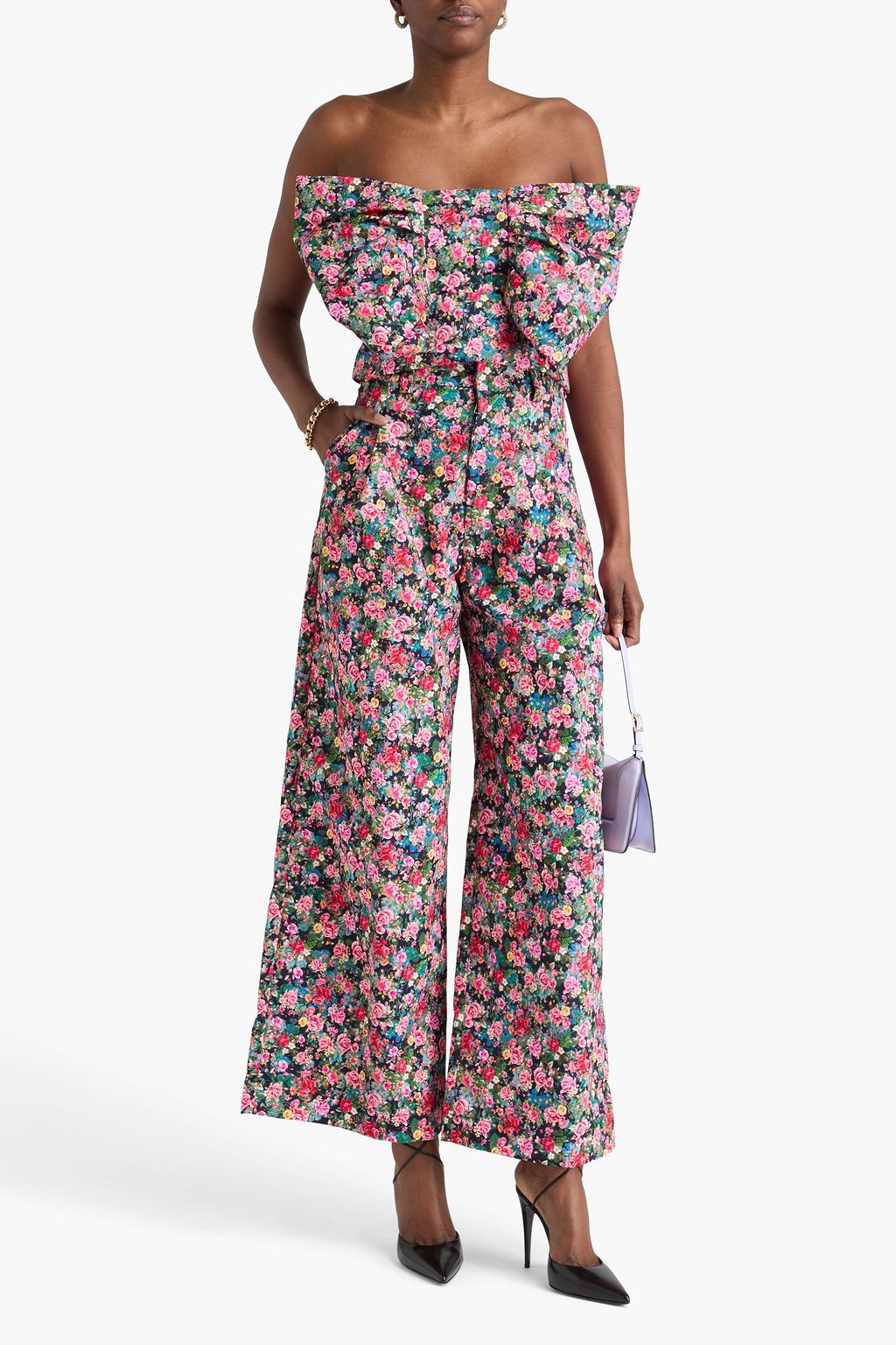 KIKA VARGAS Olympe floral-print twill wide-leg pants | THE OUTNET