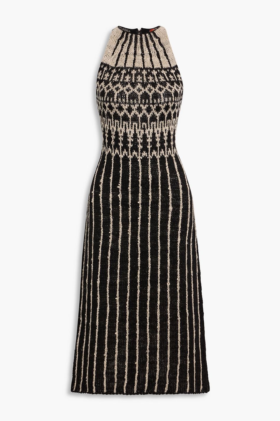 ALTUZARRA Cole Fair Isle linen-blend midi dress | THE OUTNET