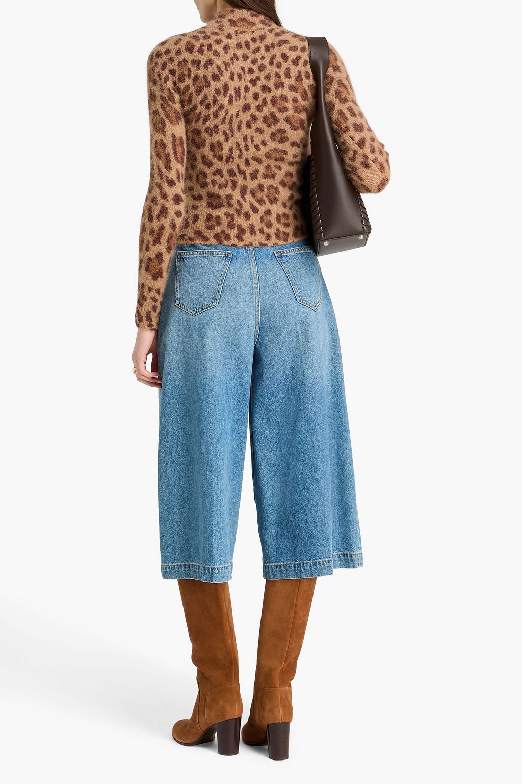ZIMMERMANN Leopard-print alpaca-blend mock-neck sweater | THE OUTNET