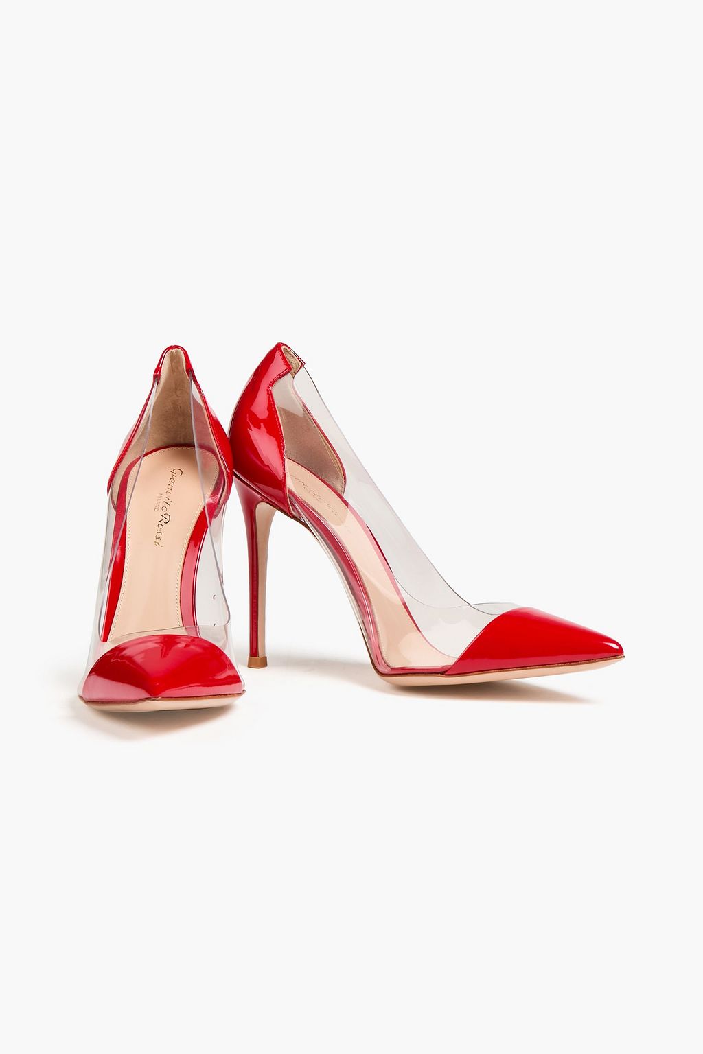 GIANVITO ROSSI Plexi patent-leather and PVC pumps | THE OUTNET