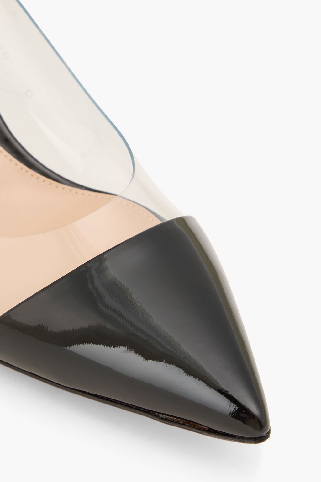 GIANVITO ROSSI Plexi 55 patent-leather and PVC pumps | THE OUTNET