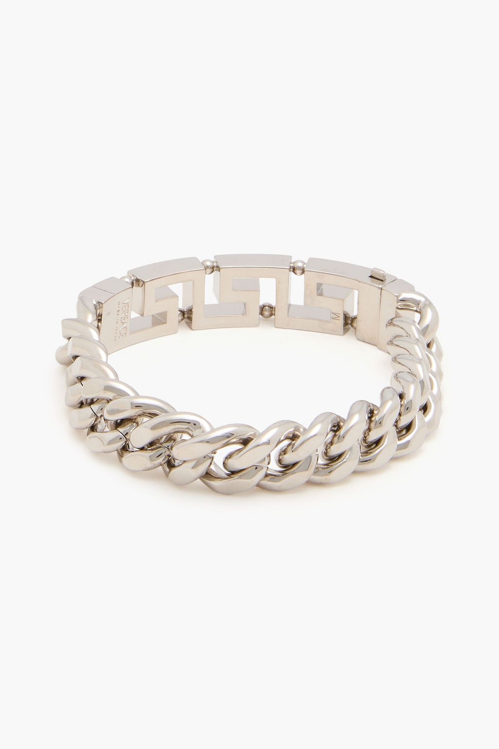 VERSACE Greca silver-tone bracelet | THE OUTNET