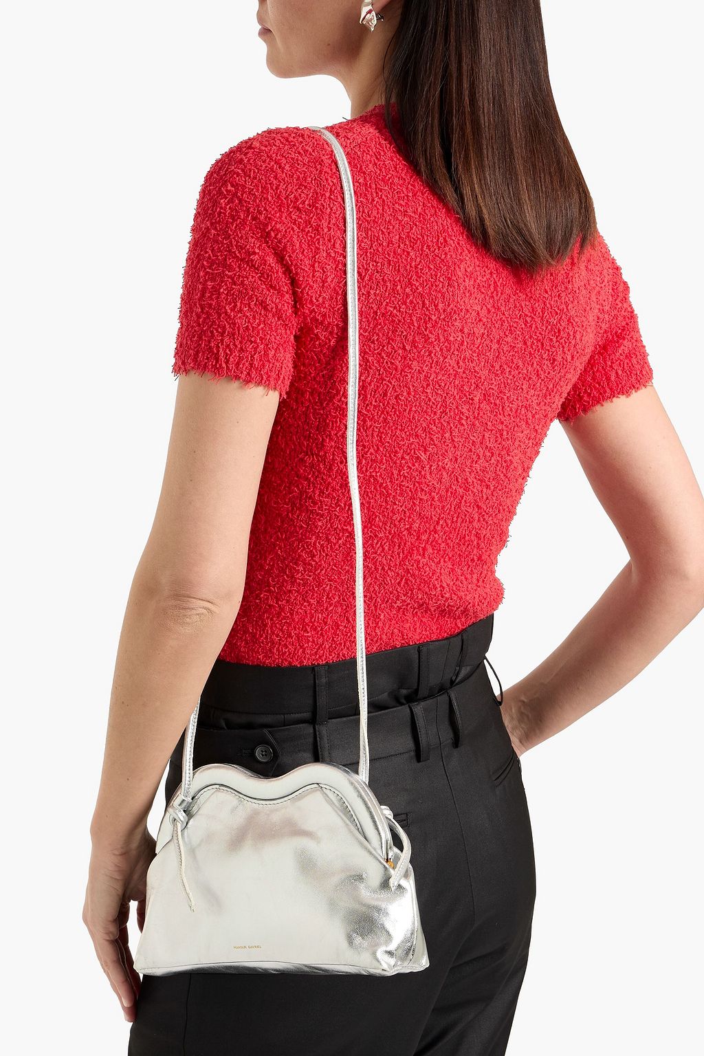 MANSUR GAVRIEL Baci metallic leather shoulder bag | THE OUTNET