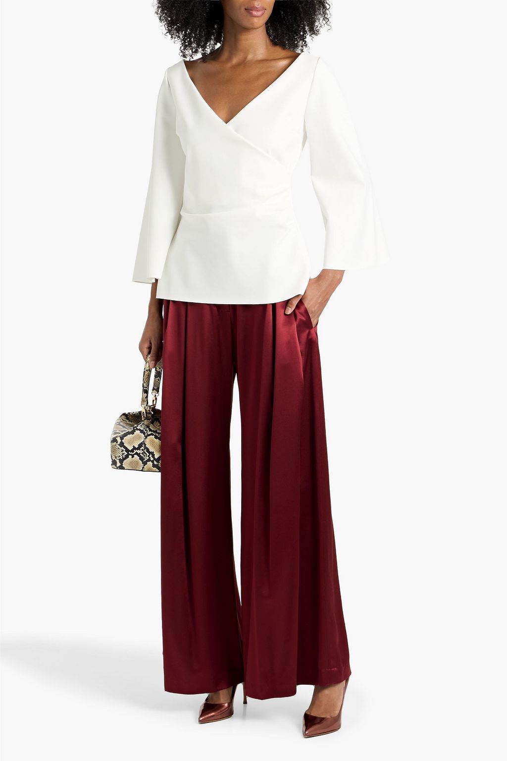 CHIARA BONI LA PETITE ROBE Mason wrap-effect stretch-jersey top | THE ...