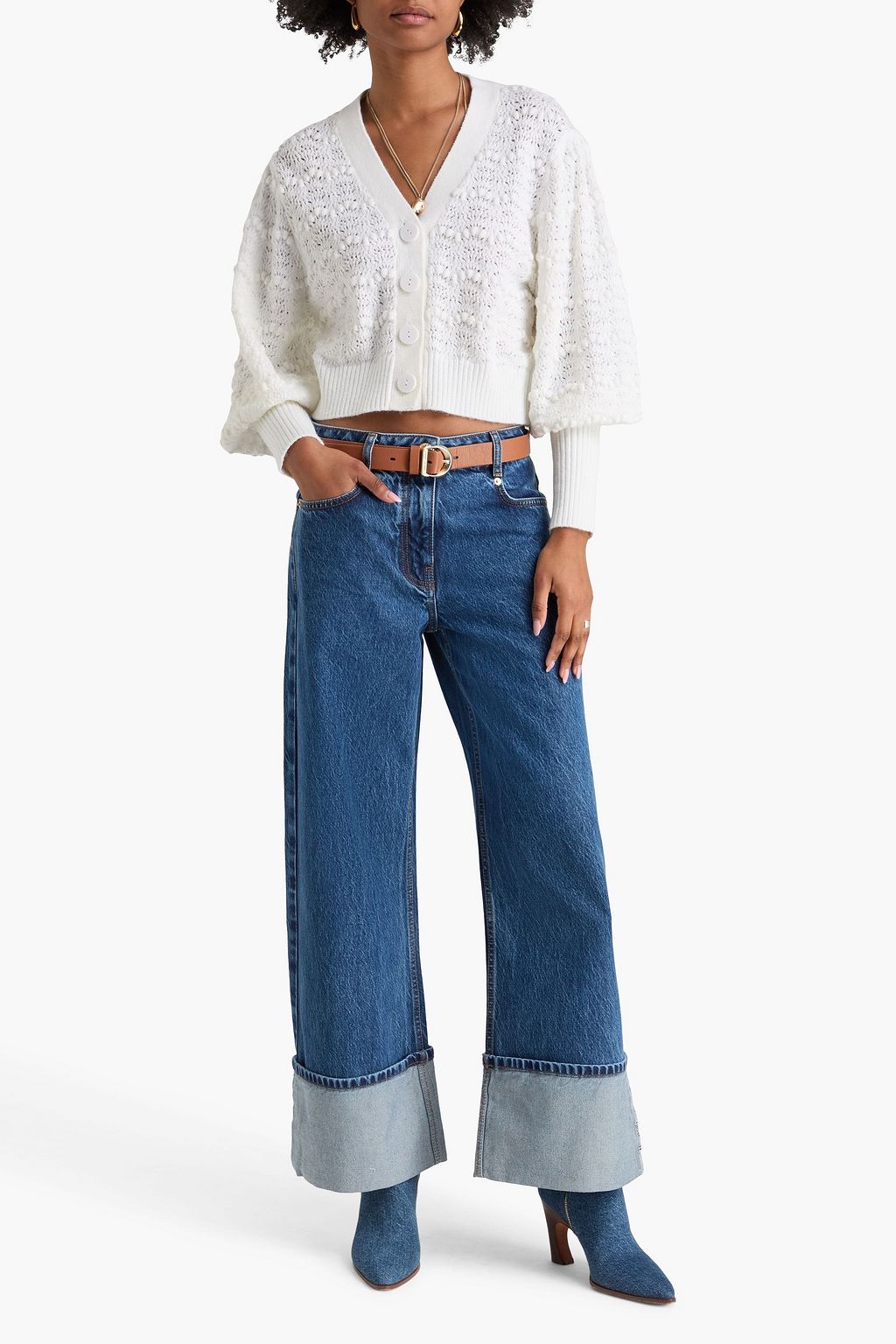 FARM RIO High-rise wide-leg jeans | THE OUTNET