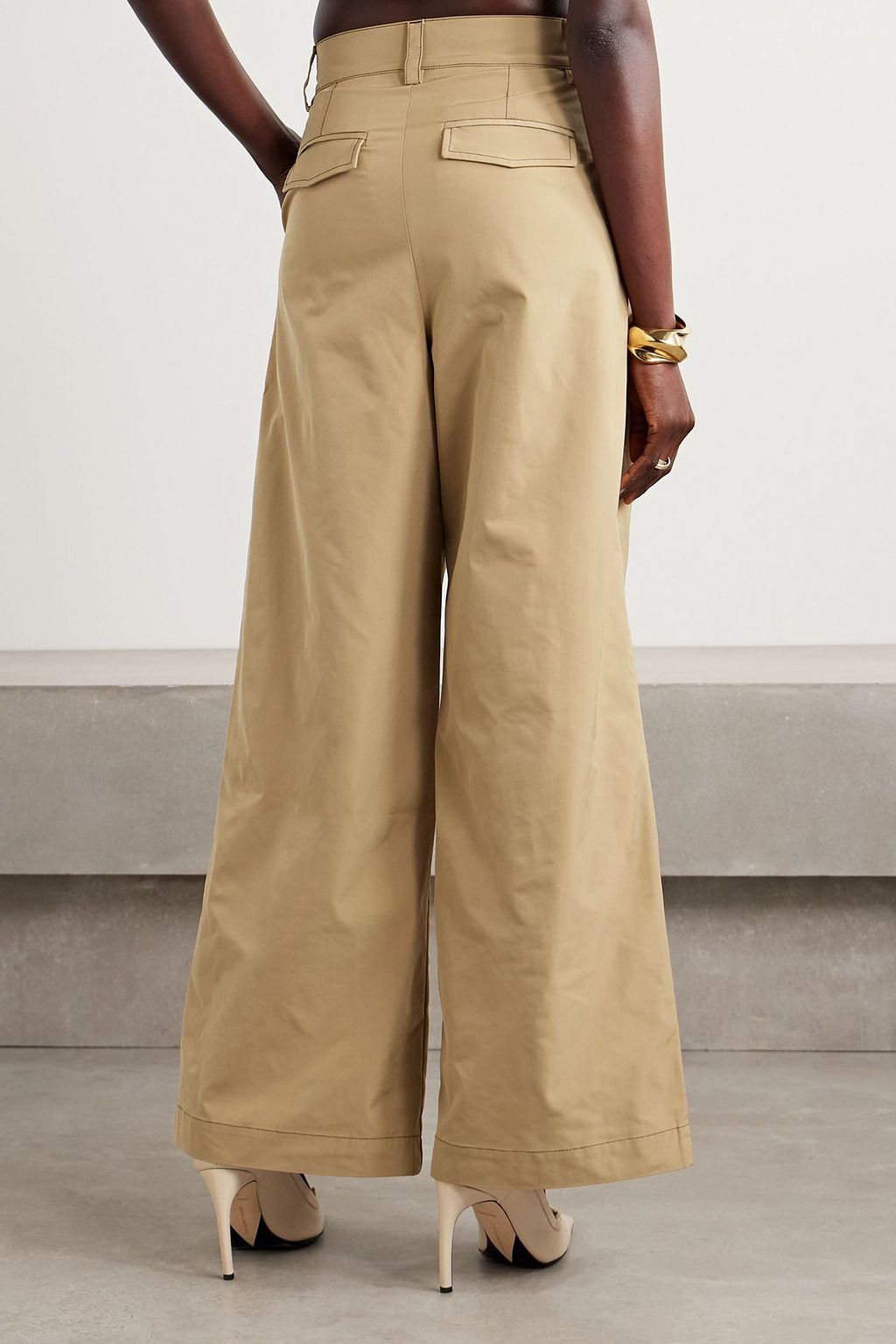 KIKA VARGAS Olympe pleated woven wide-leg pants | THE OUTNET