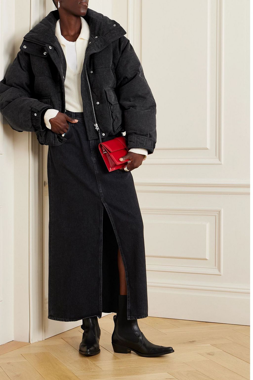 AGOLDE + Shoreditch Ski Club Nova quilted padded denim jacket | THE OUTNET