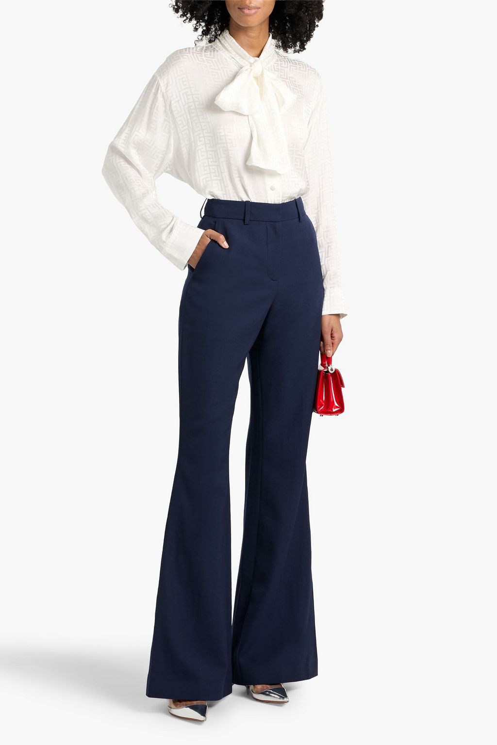 BALMAIN Wool flared pants | THE OUTNET