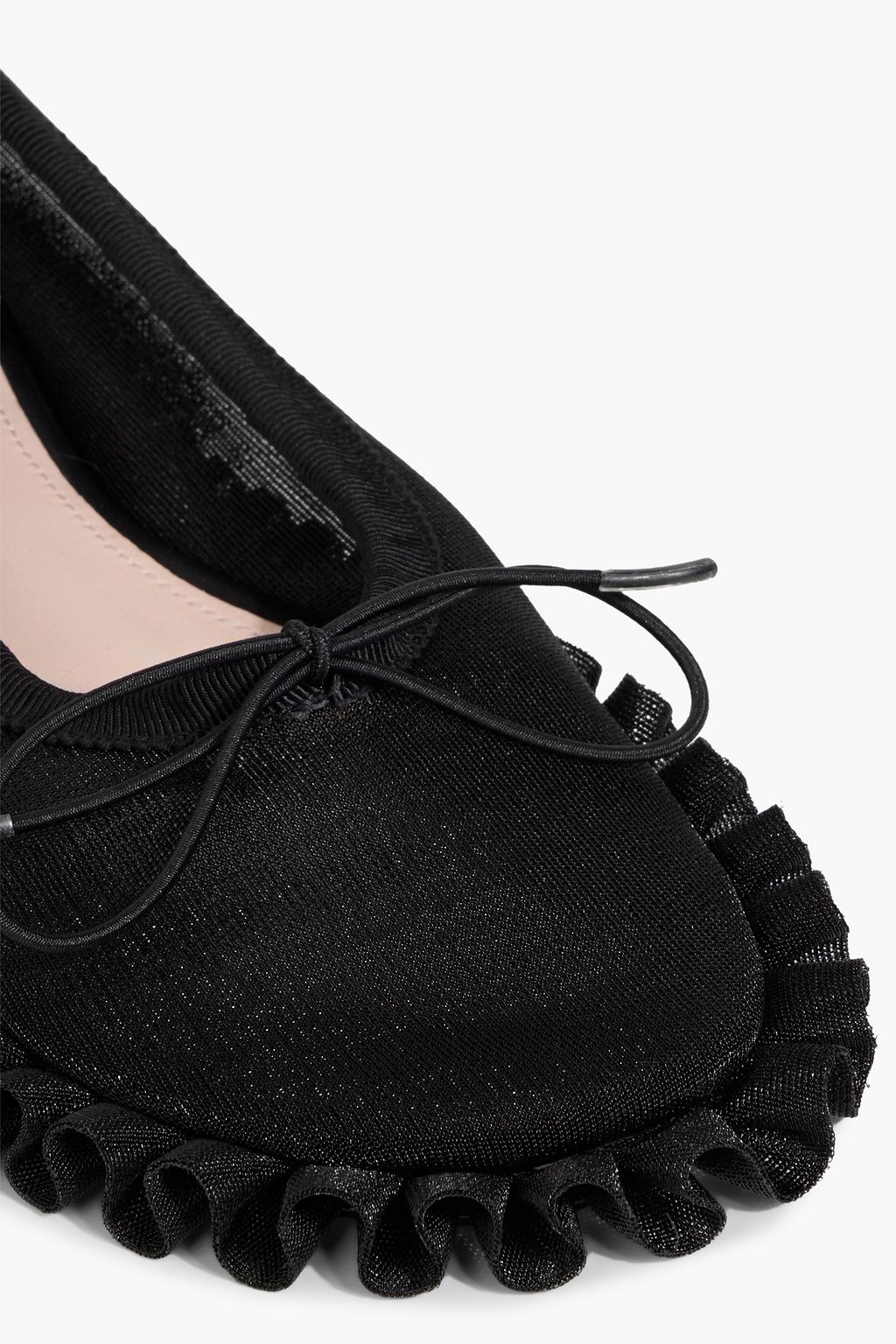 SIMONE ROCHA Tutu Frill ruffled mesh ballet flats | THE OUTNET