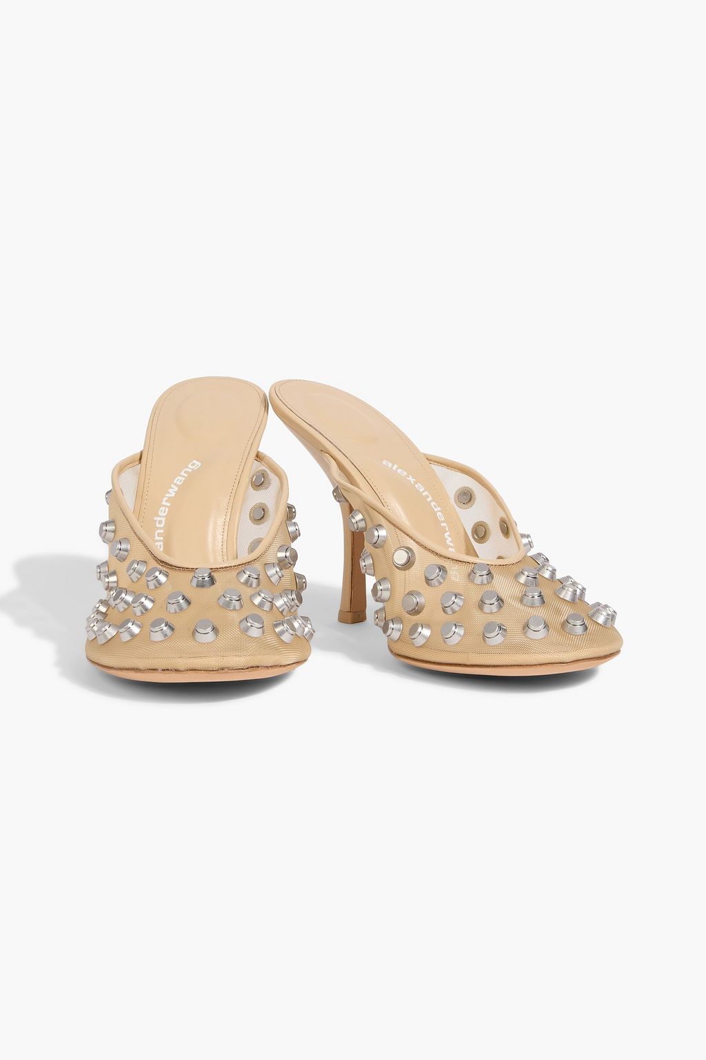 ALEXANDER WANG Rhodes studded mesh mules | THE OUTNET