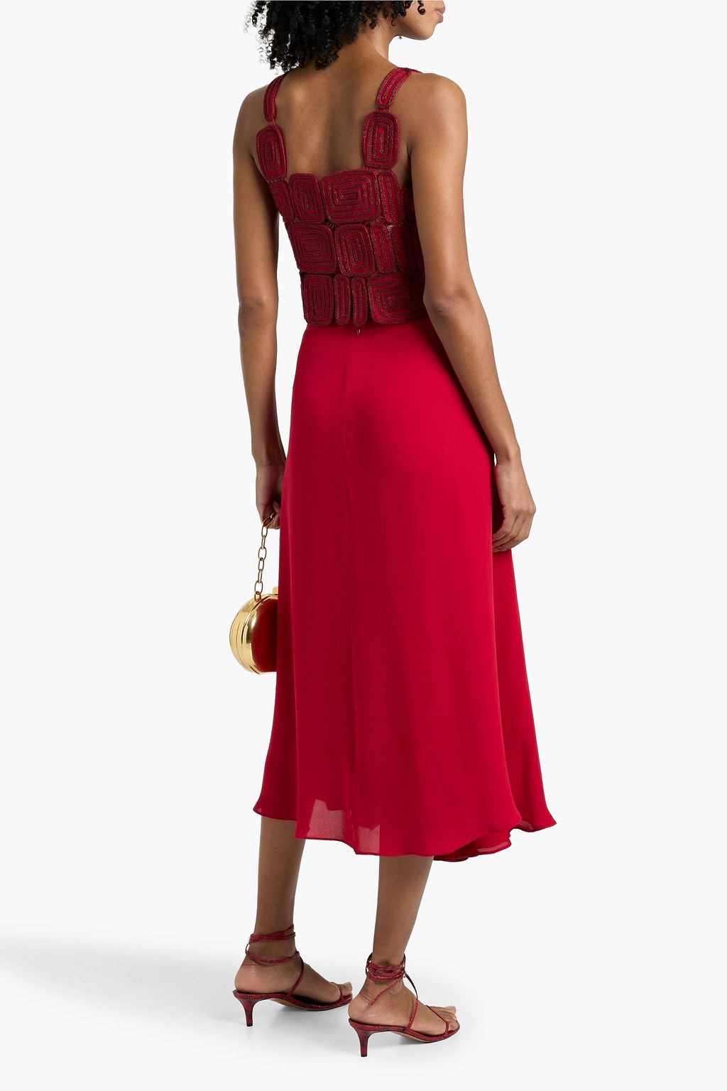 CULT GAIA Reia cropped bead-embellished wool-blend top | THE OUTNET