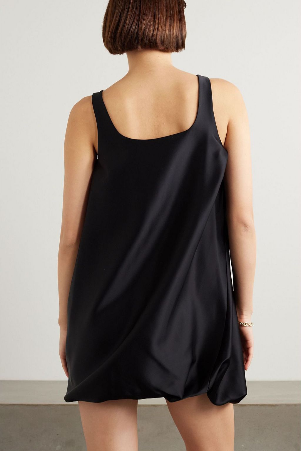 JW ANDERSON Gathered duchesse-satin mini dress | THE OUTNET