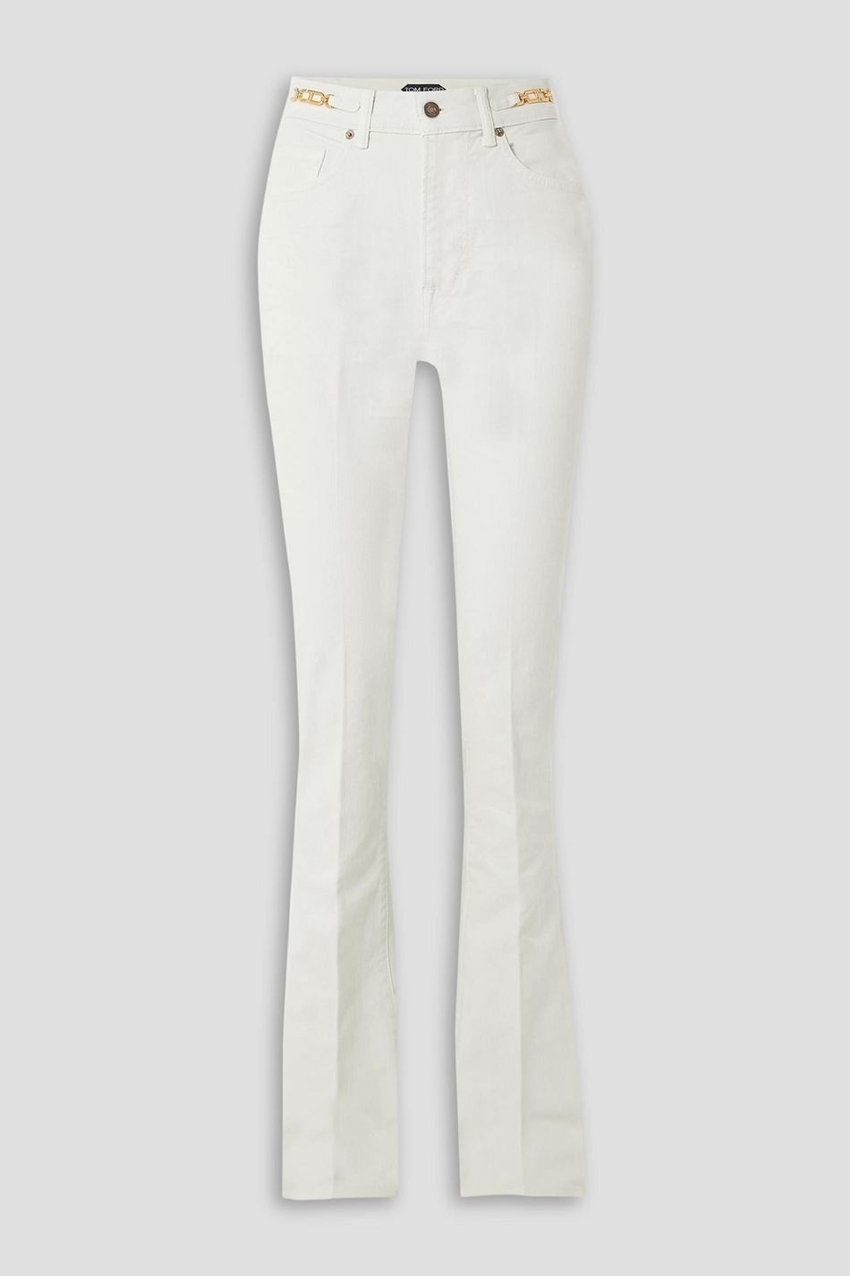TOM FORD Chain-embellished high-rise flared jeans | THE OUTNET
