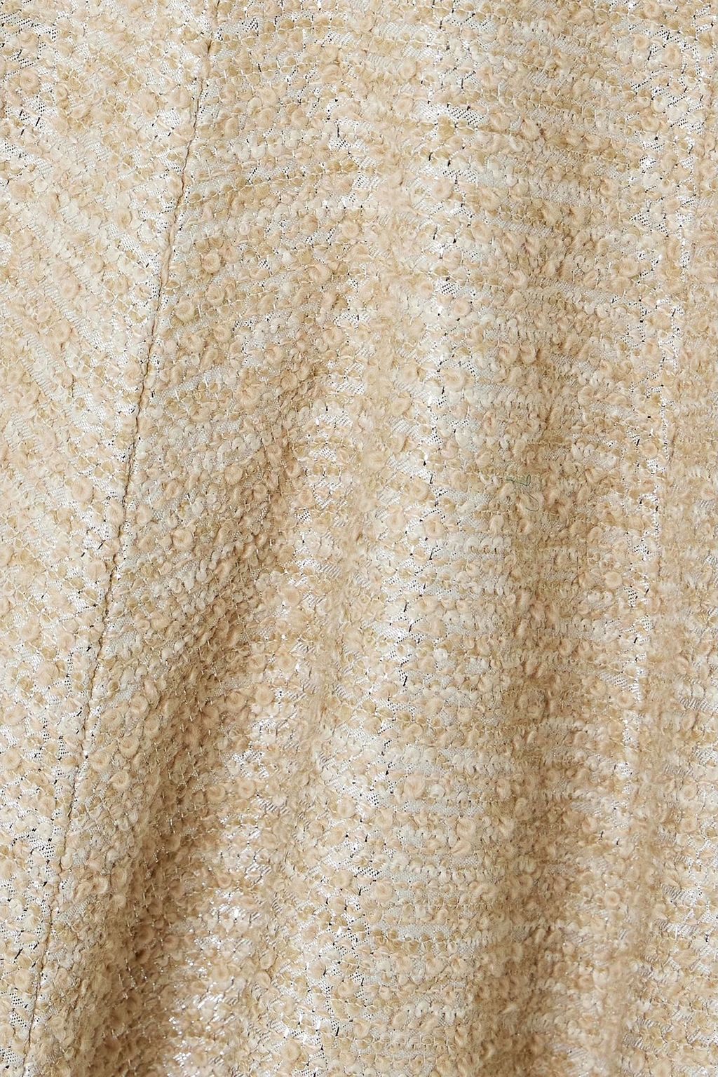EMILIA WICKSTEAD Midikleid „Denver“ aus Bouclé-Tweed mit Metallic ...