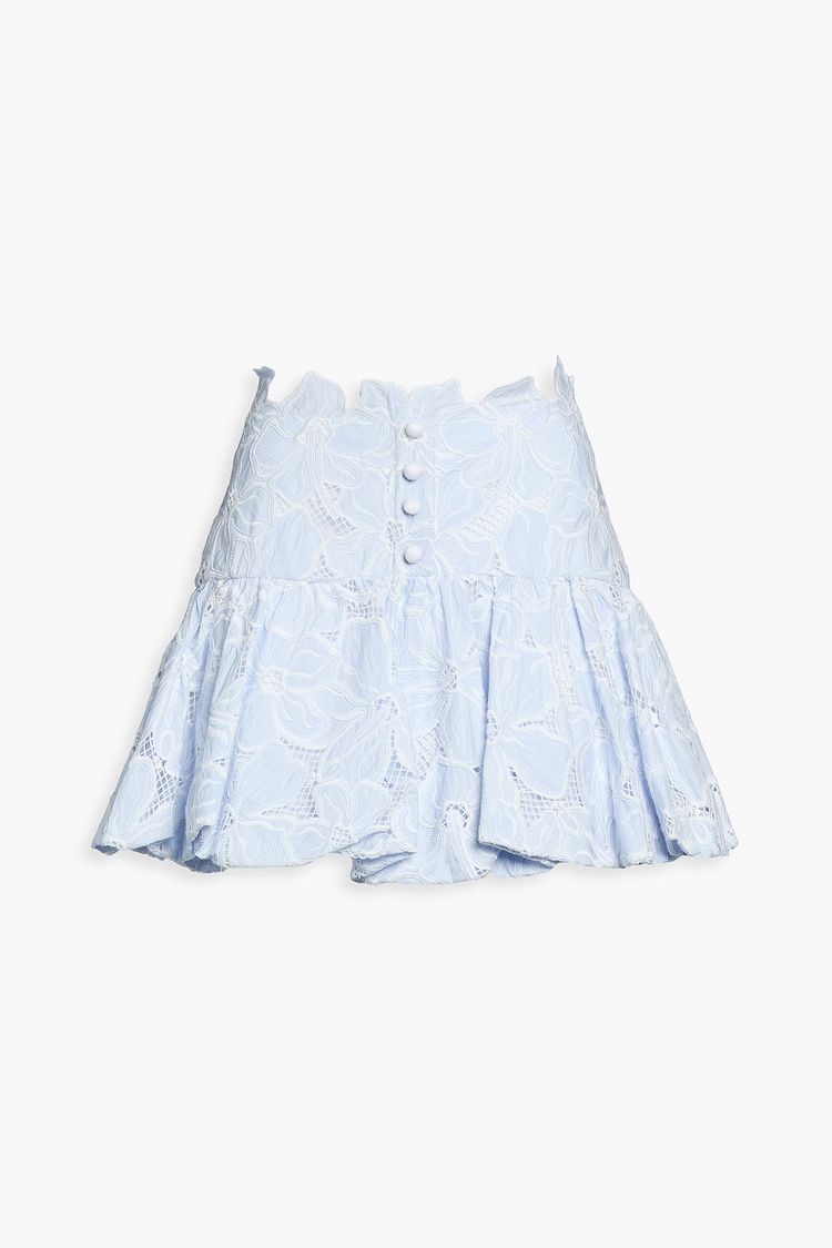 SANDRO Embroidered poplin mini skirt | THE OUTNET