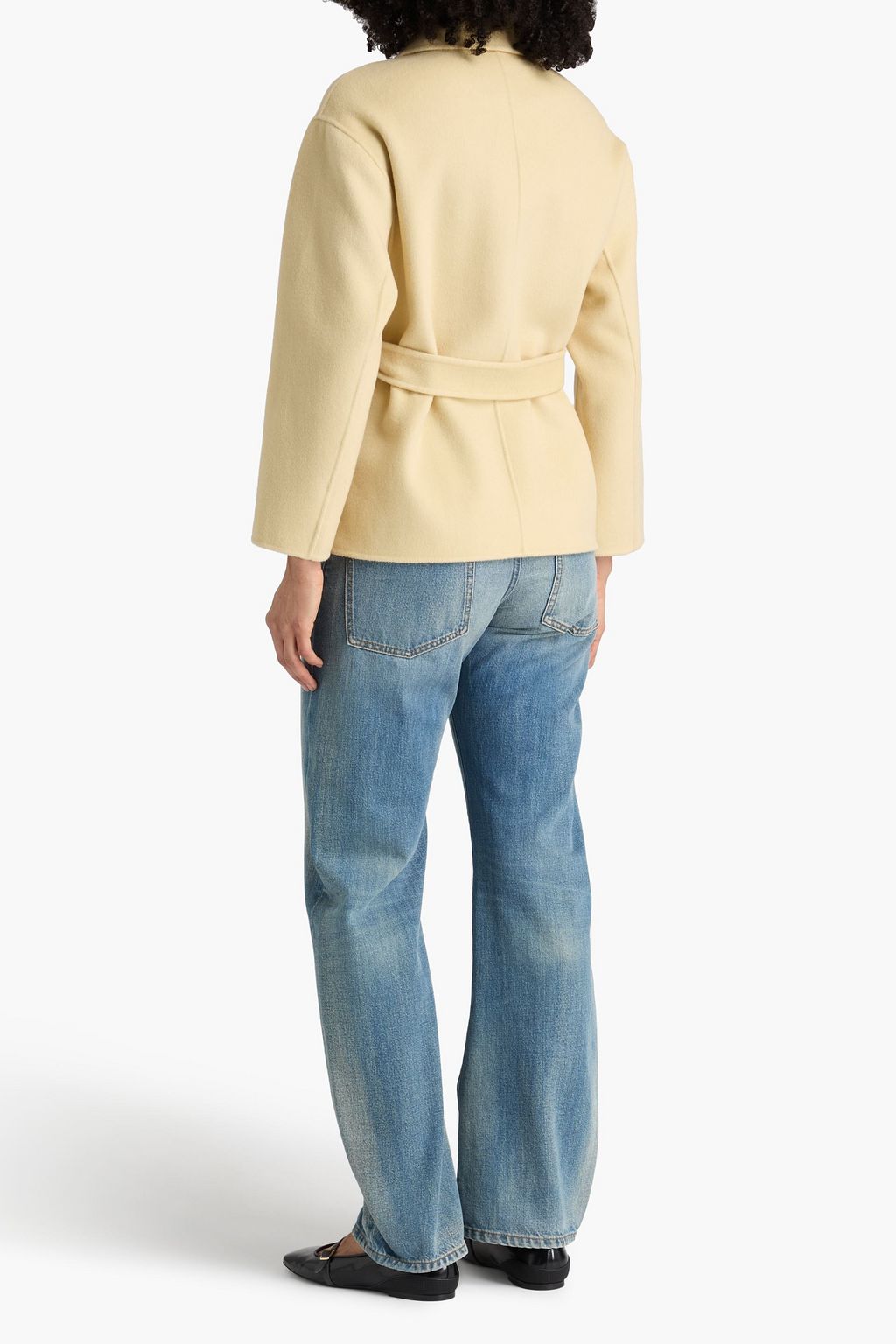 MAJE Belted wool-blend felt jacket | THE OUTNET