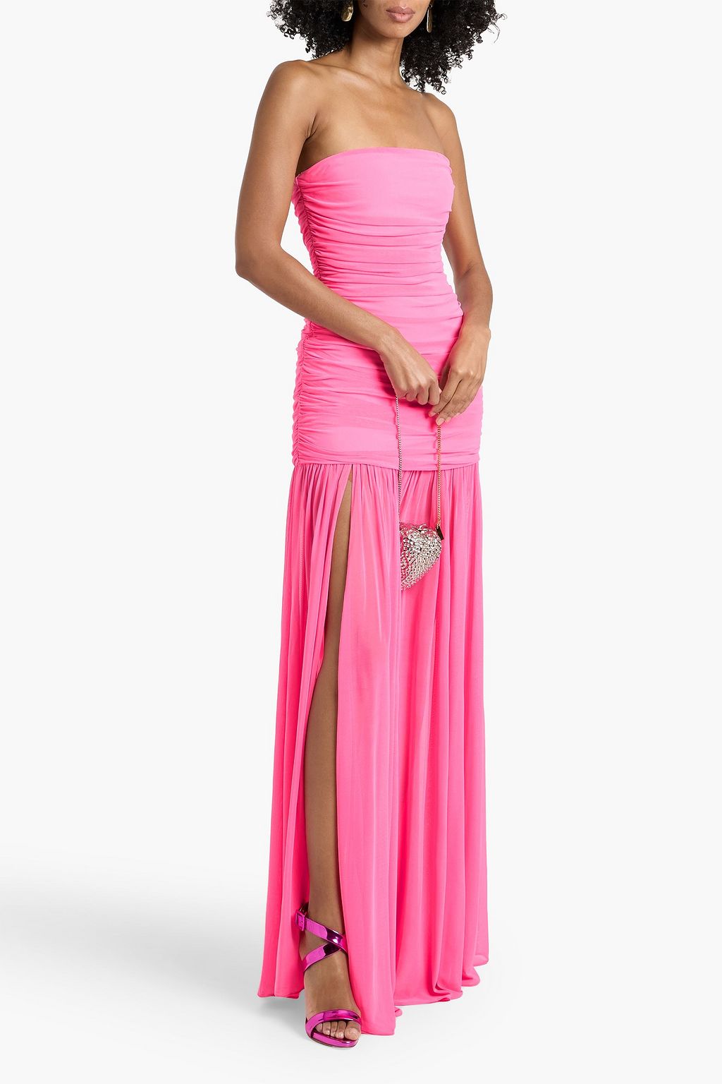 RETROFÊTE Adele strapless stretch-mesh maxi dress | THE OUTNET