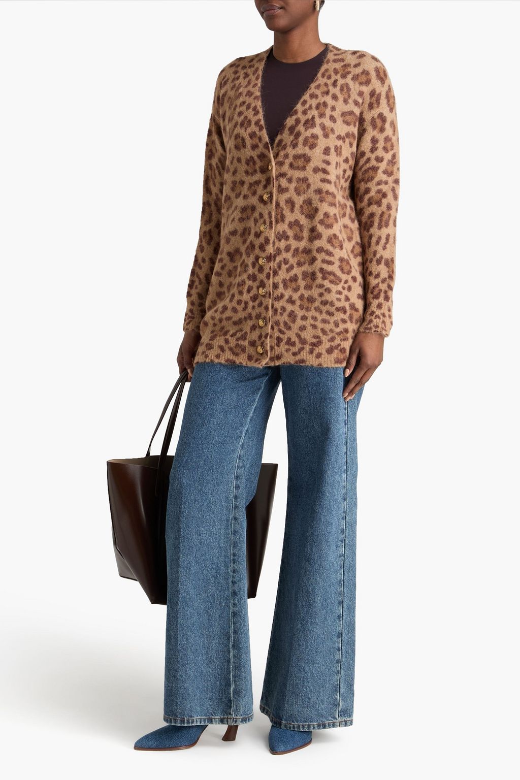 ZIMMERMANN Leopard-print alpaca-blend cardigan | THE OUTNET