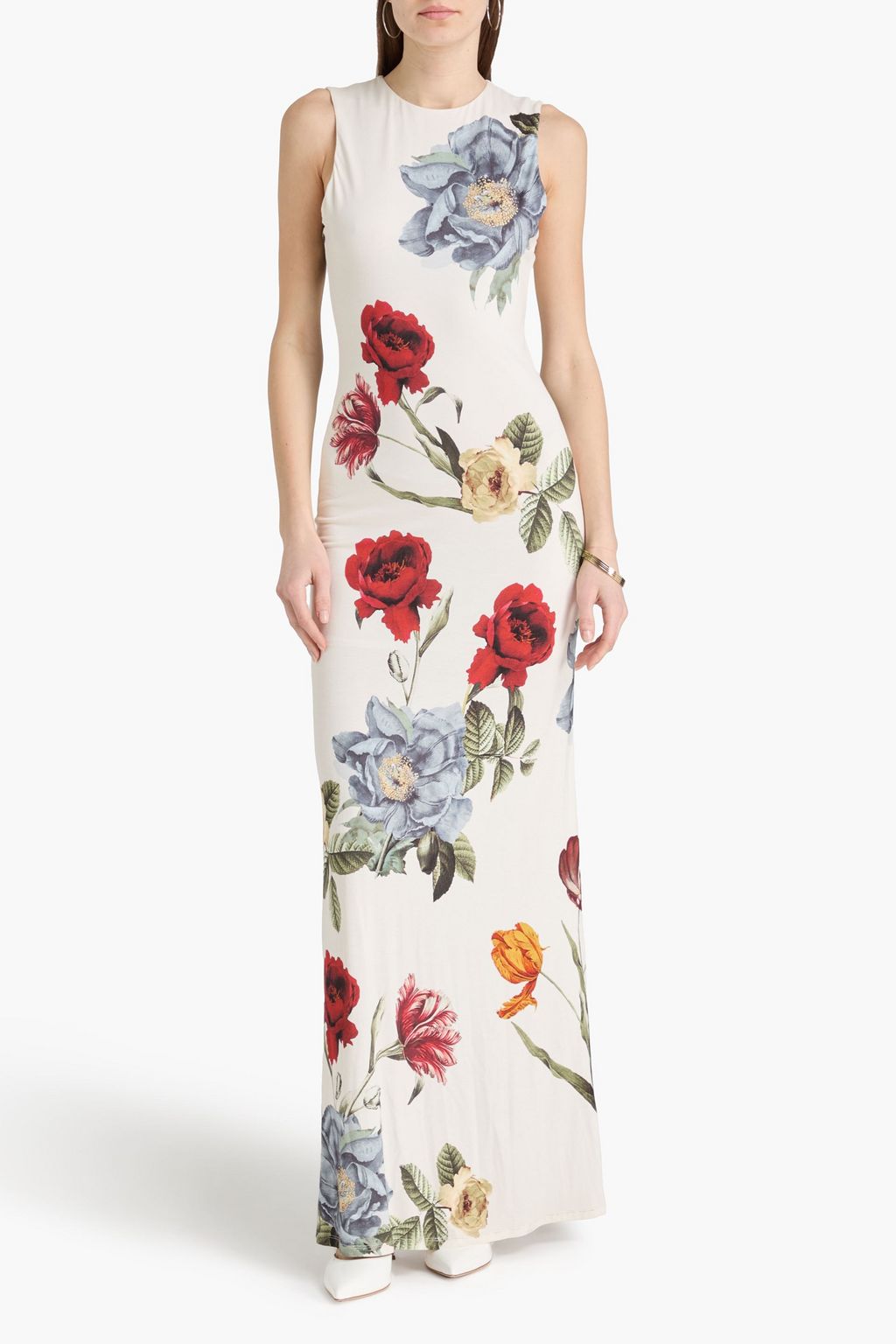 ALICE + OLIVIA Delora floral-print jersey maxi dress | THE OUTNET