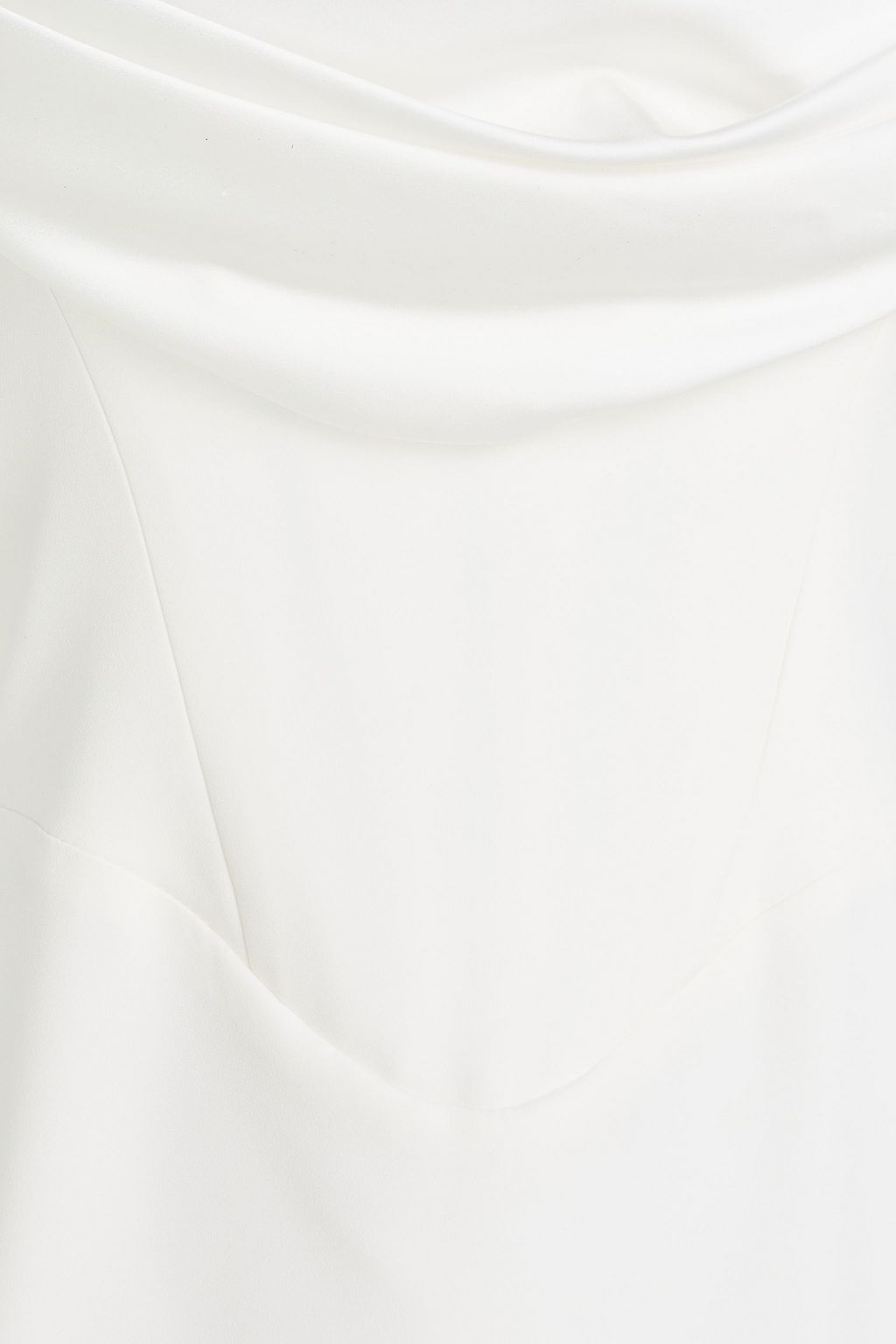 RHEA COSTA Raven off-the-shoulder draped satin-trimmed crepe gown | THE ...