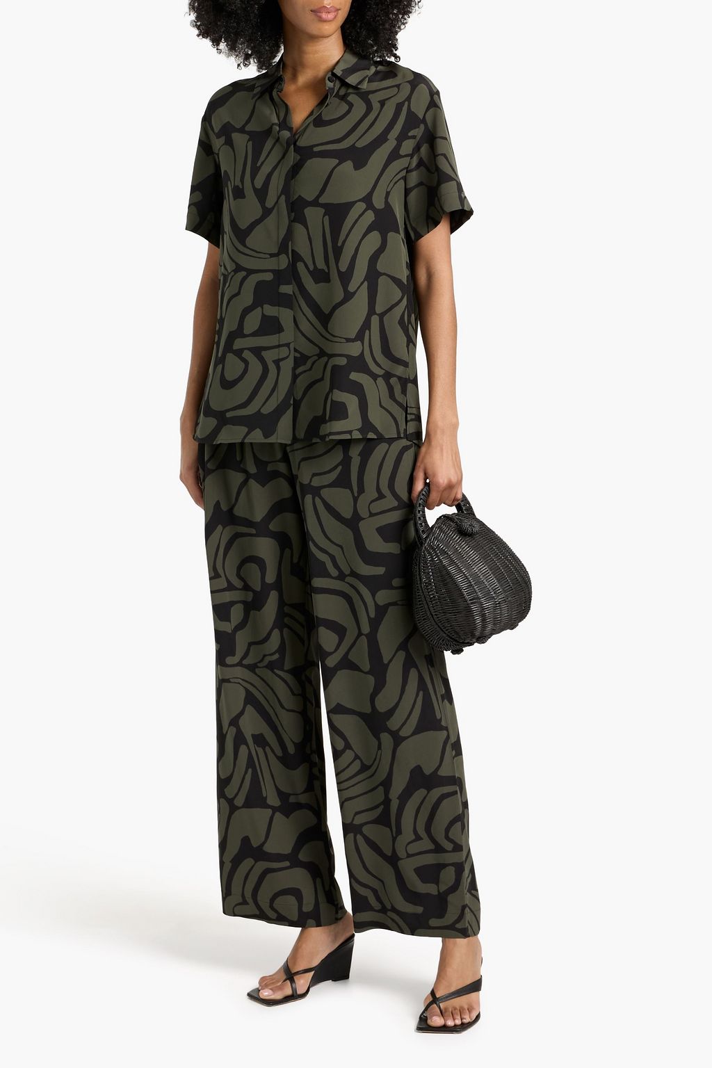 MATTEAU Printed silk wide-leg pants | THE OUTNET