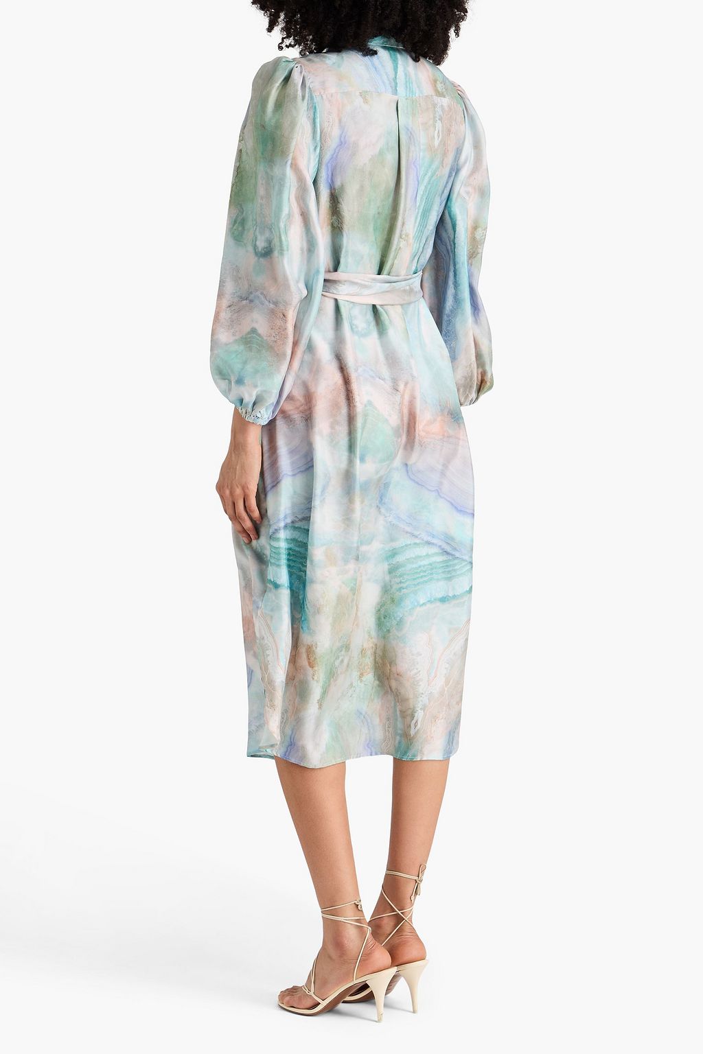 ZIMMERMANN Printed silk-twill midi shirt dress | THE OUTNET