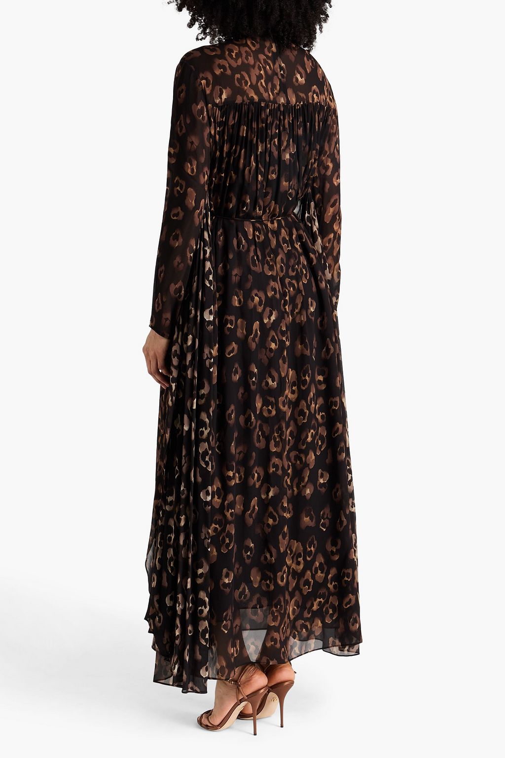 ZIMMERMANN Cape-effect leopard-print georgette gown | THE OUTNET