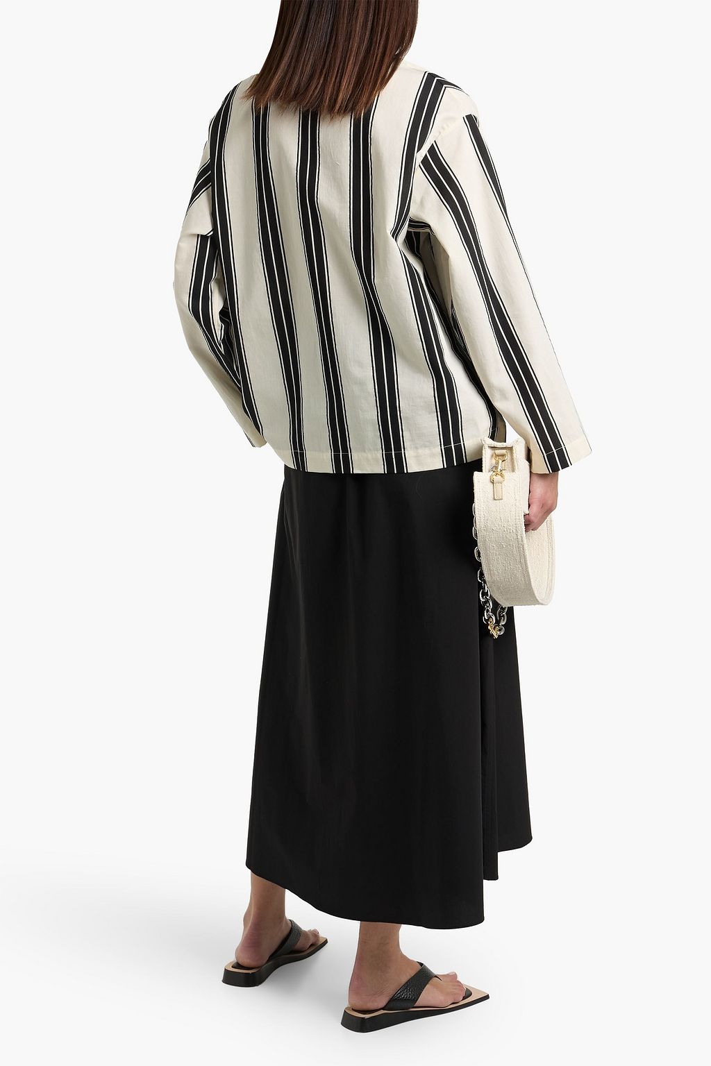 MATTEAU Striped cotton-blend blouse | THE OUTNET