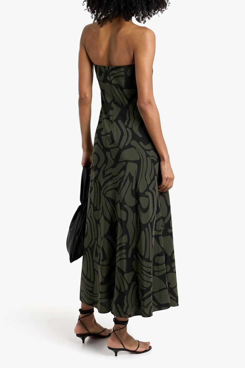 MATTEAU Strapless printed silk crepe de chine maxi dress | THE OUTNET
