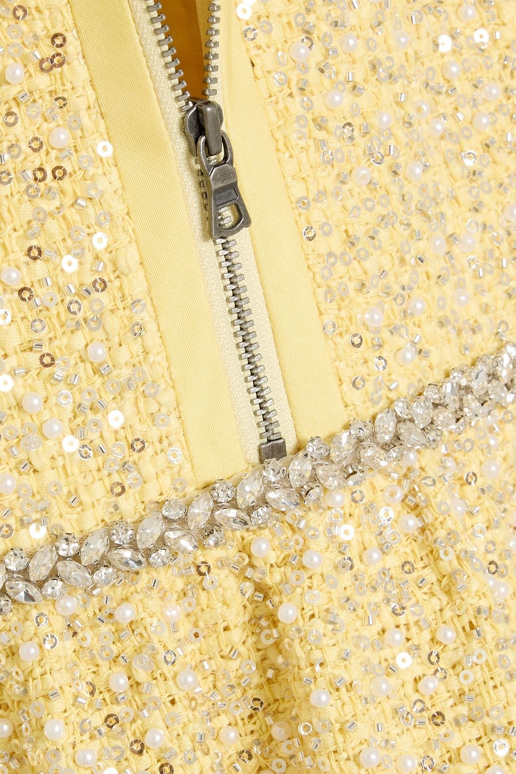 ALICE + OLIVIA Ellis embellished crepe mini shirt dress | THE OUTNET