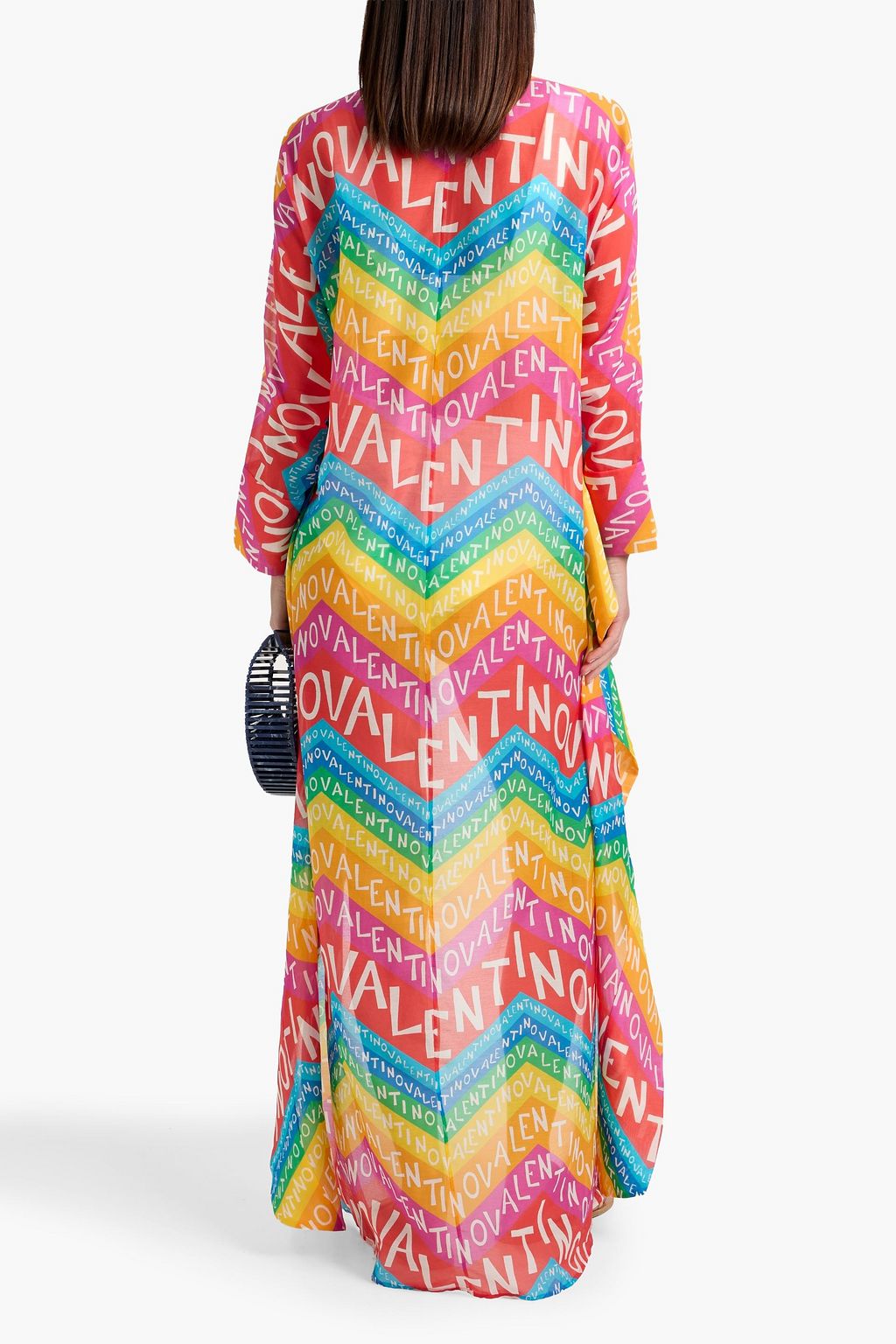 VALENTINO GARAVANI Logo-print cotton and silk-blend voile coverup | THE ...