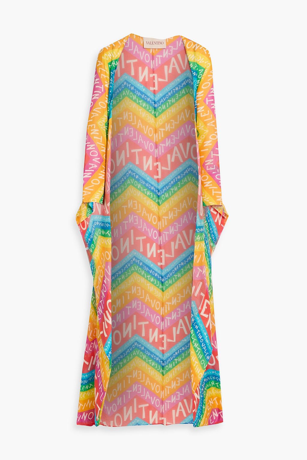 VALENTINO GARAVANI Logo-print cotton and silk-blend voile coverup | THE ...