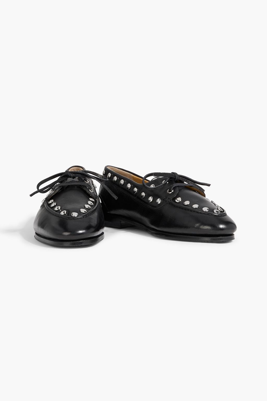 BALLY Pathy studded leather boat shoes | THE OUTNET