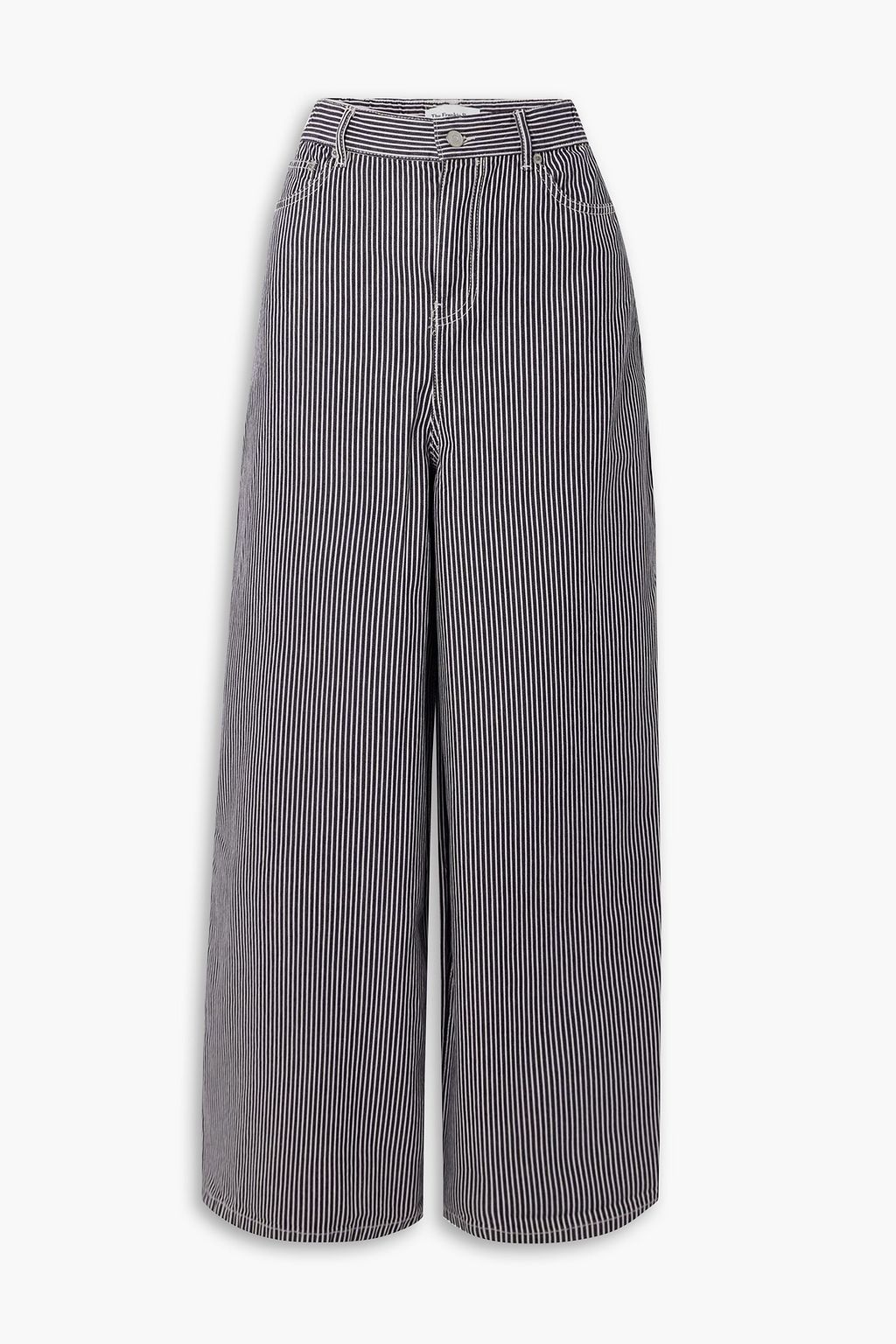 THE FRANKIE SHOP Sasha striped high-rise wide-leg jeans | THE OUTNET