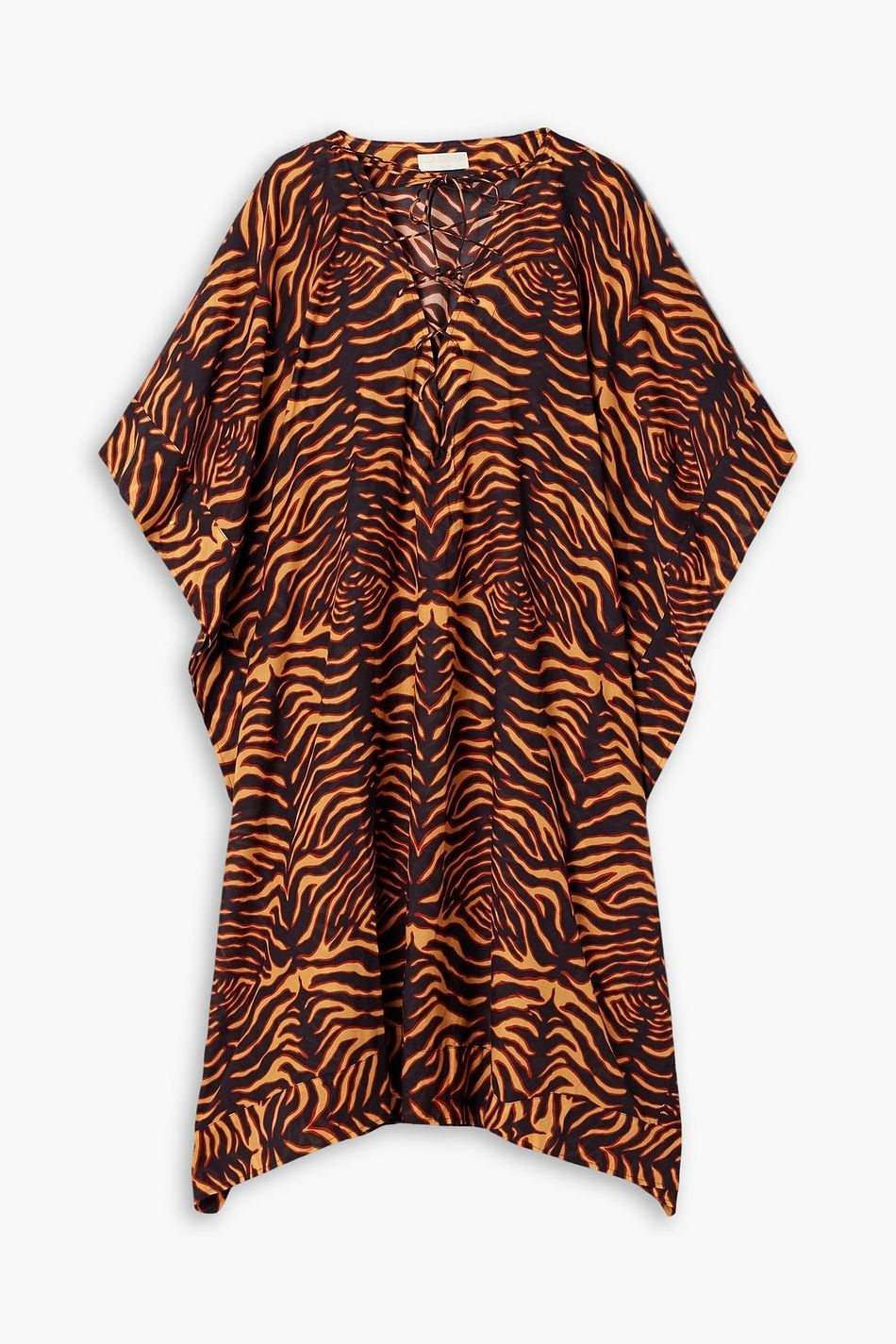 ULLA JOHNSON Estelle tiger-print cotton-blend voile kaftan | THE OUTNET